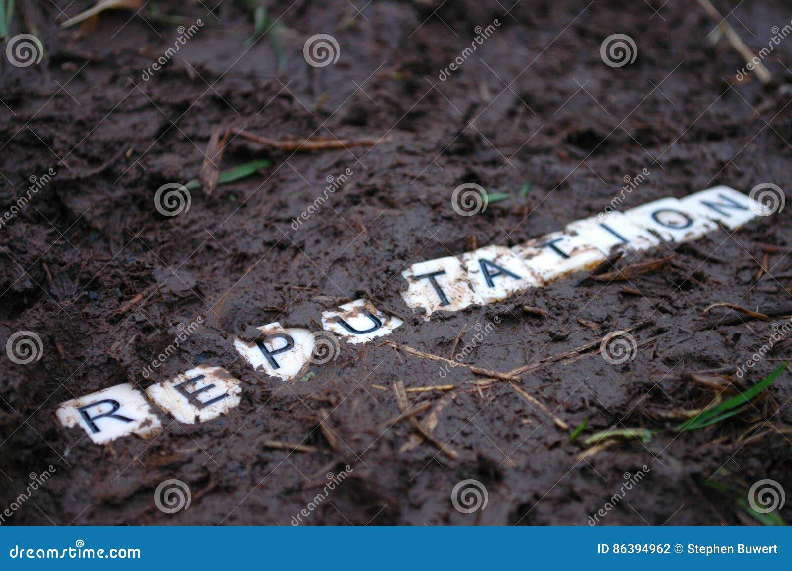 Reputation Trampled in the Mud. Stock Photo - Image of spoiled, improve ...