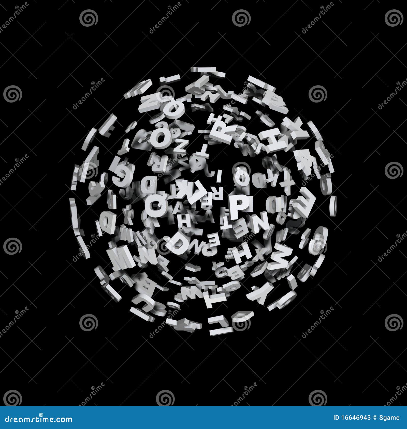 Letters sphere stock illustration. Illustration of abstract - 16646943