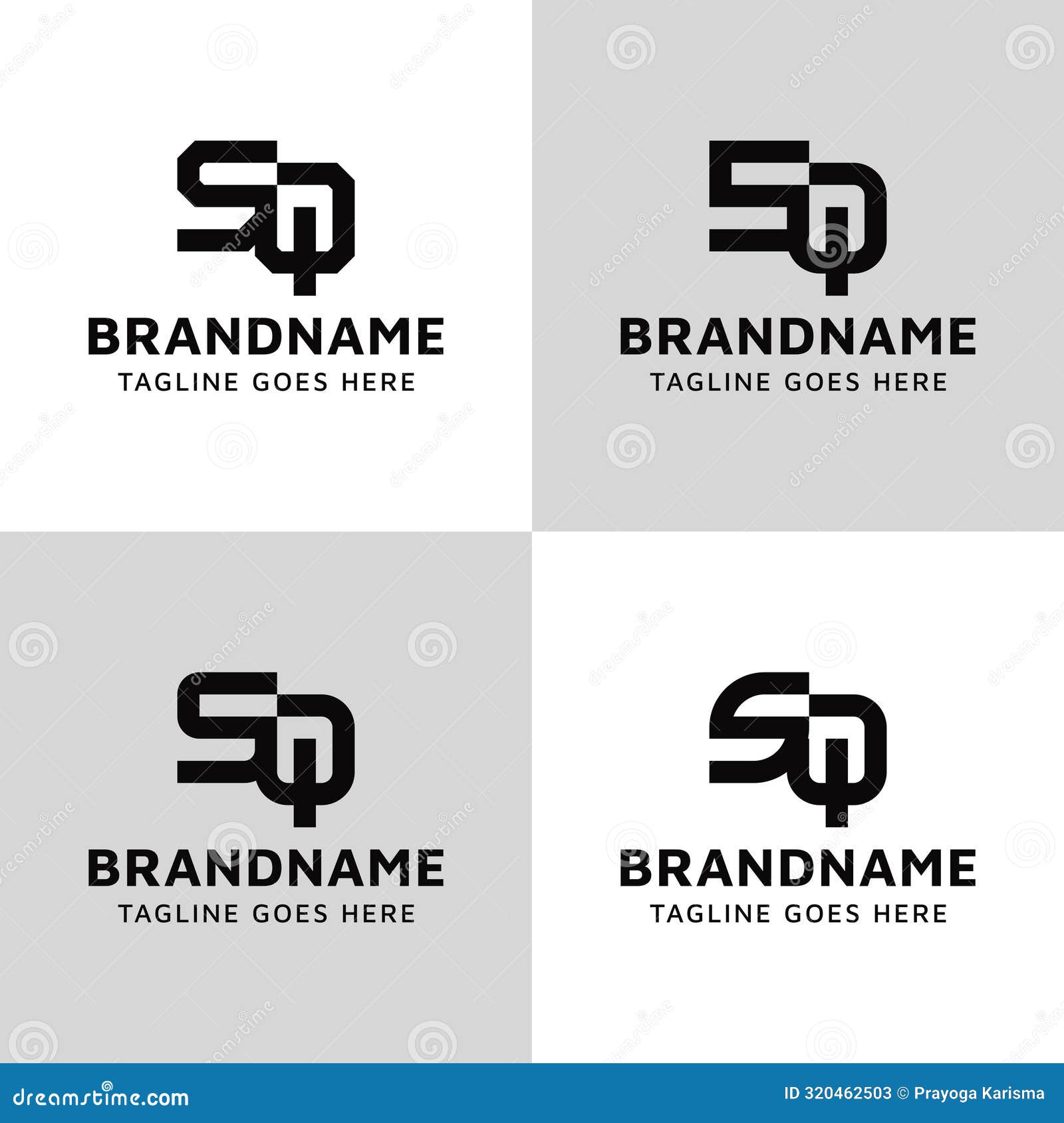 Letters SQ Monogram Logo Set, Suitable for Any Business with QS or SQ ...