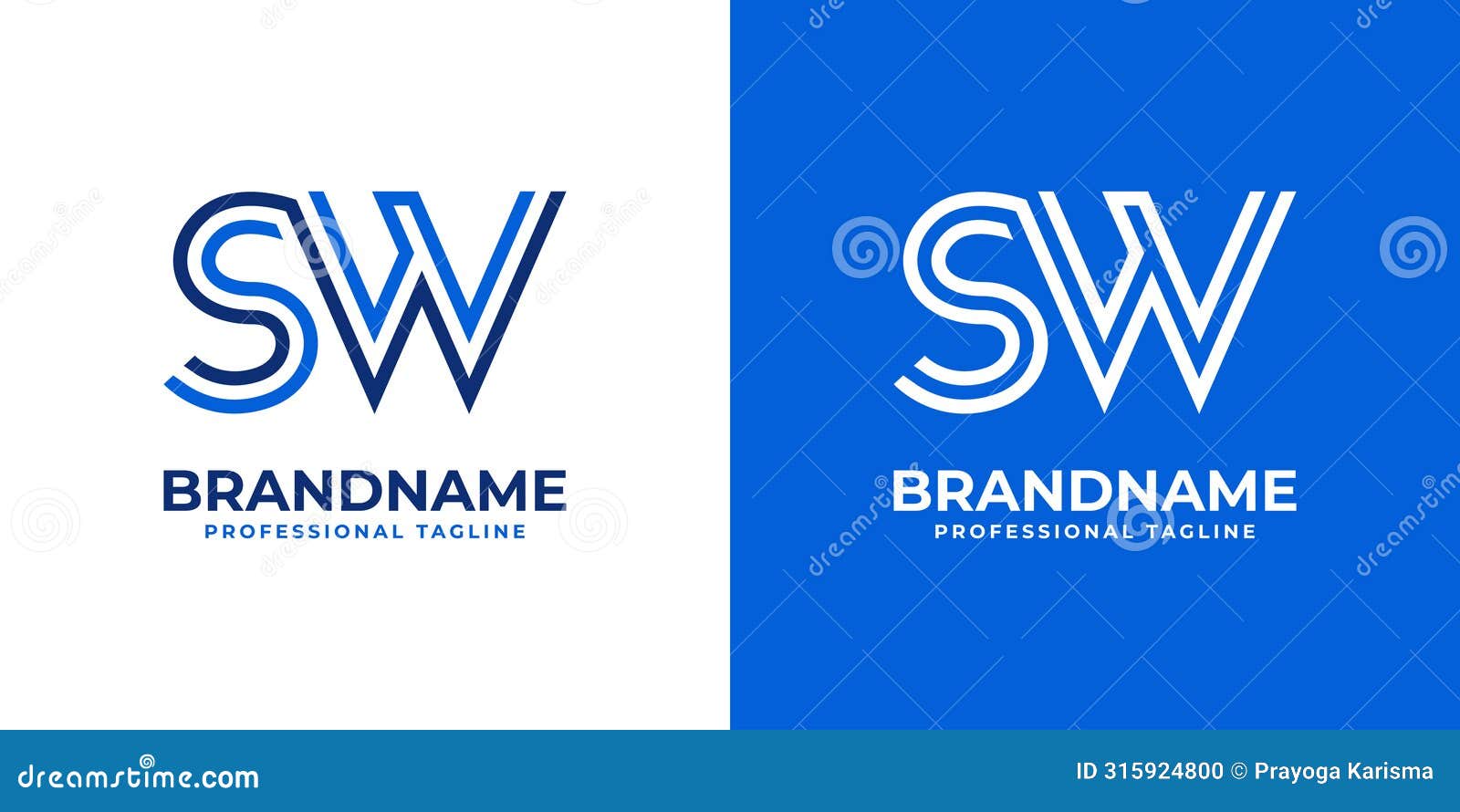 Letters SW Line Monogram Logo, Suitable for Business with SW or WS ...