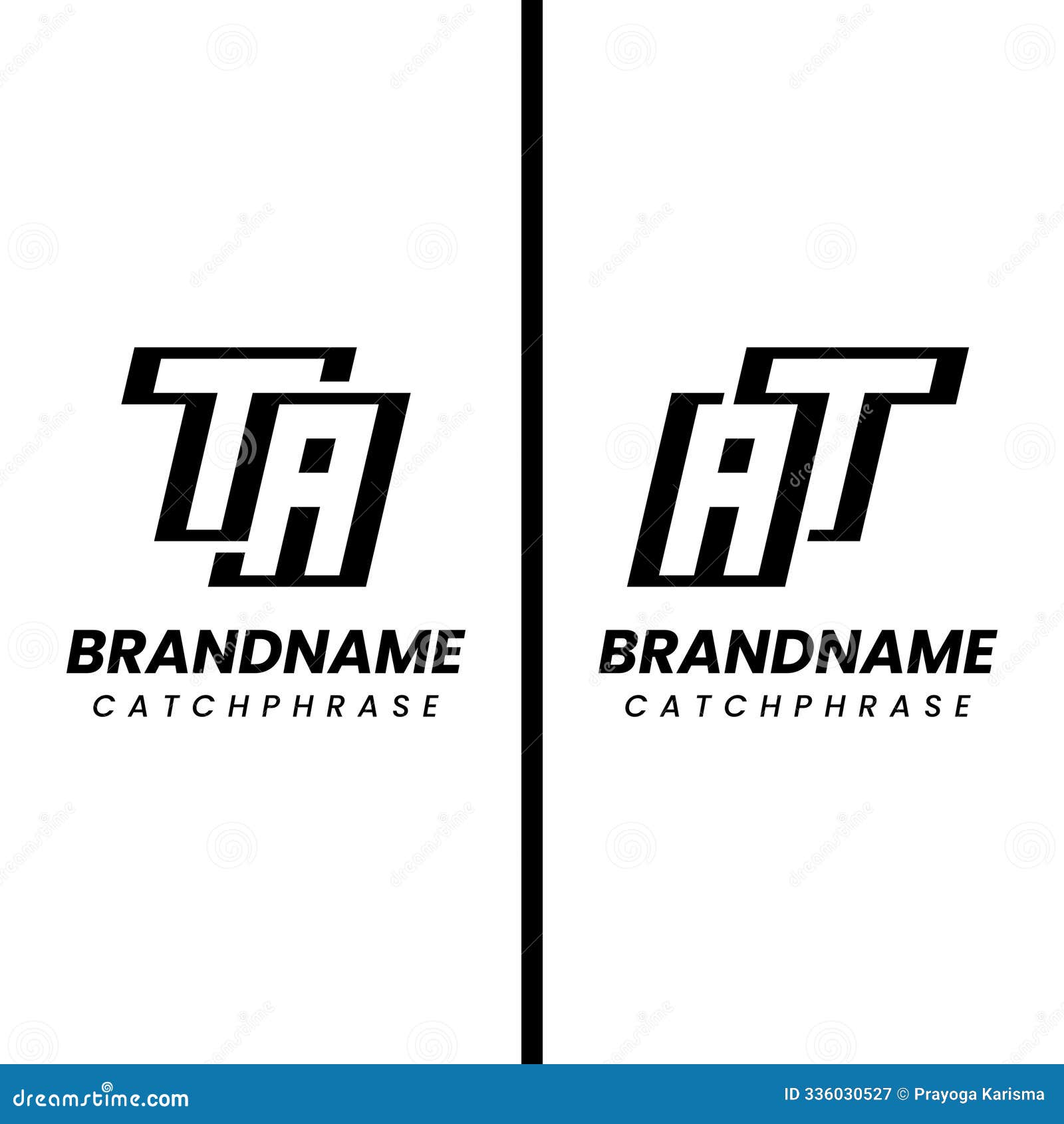 Letters TA and at Monogram Logo, Suitable for Any Business with at or ...