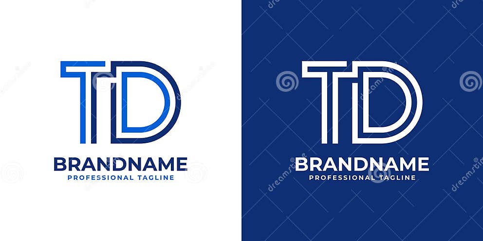 Letters TD Line Monogram Logo, Suitable for Business with TD or DT ...