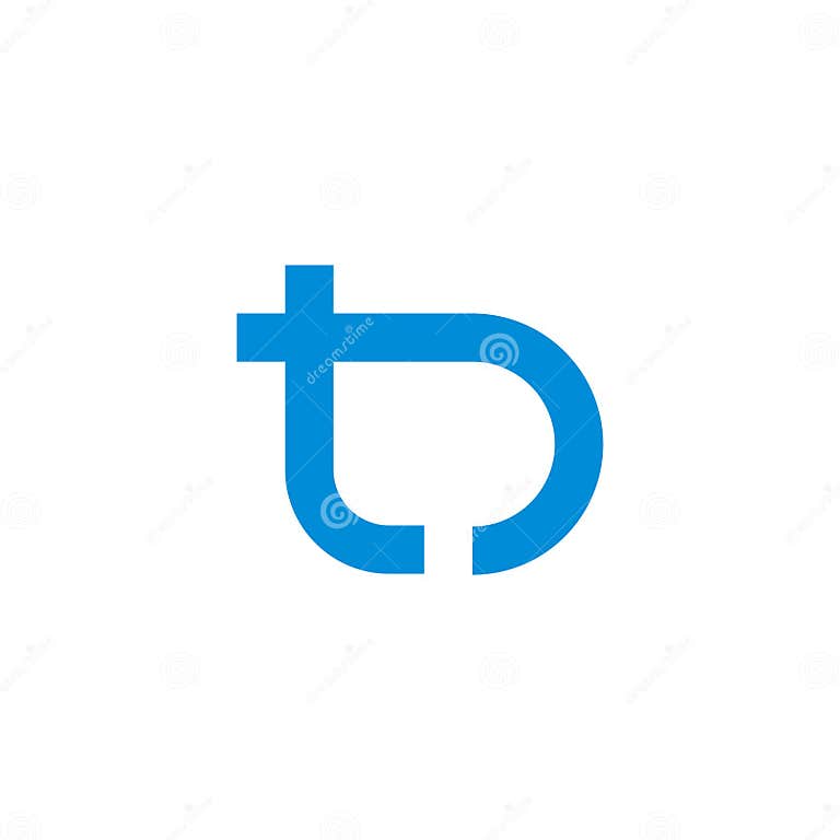 Letters Td Simple Linked Loop Geometric Logo Vector Stock Vector ...