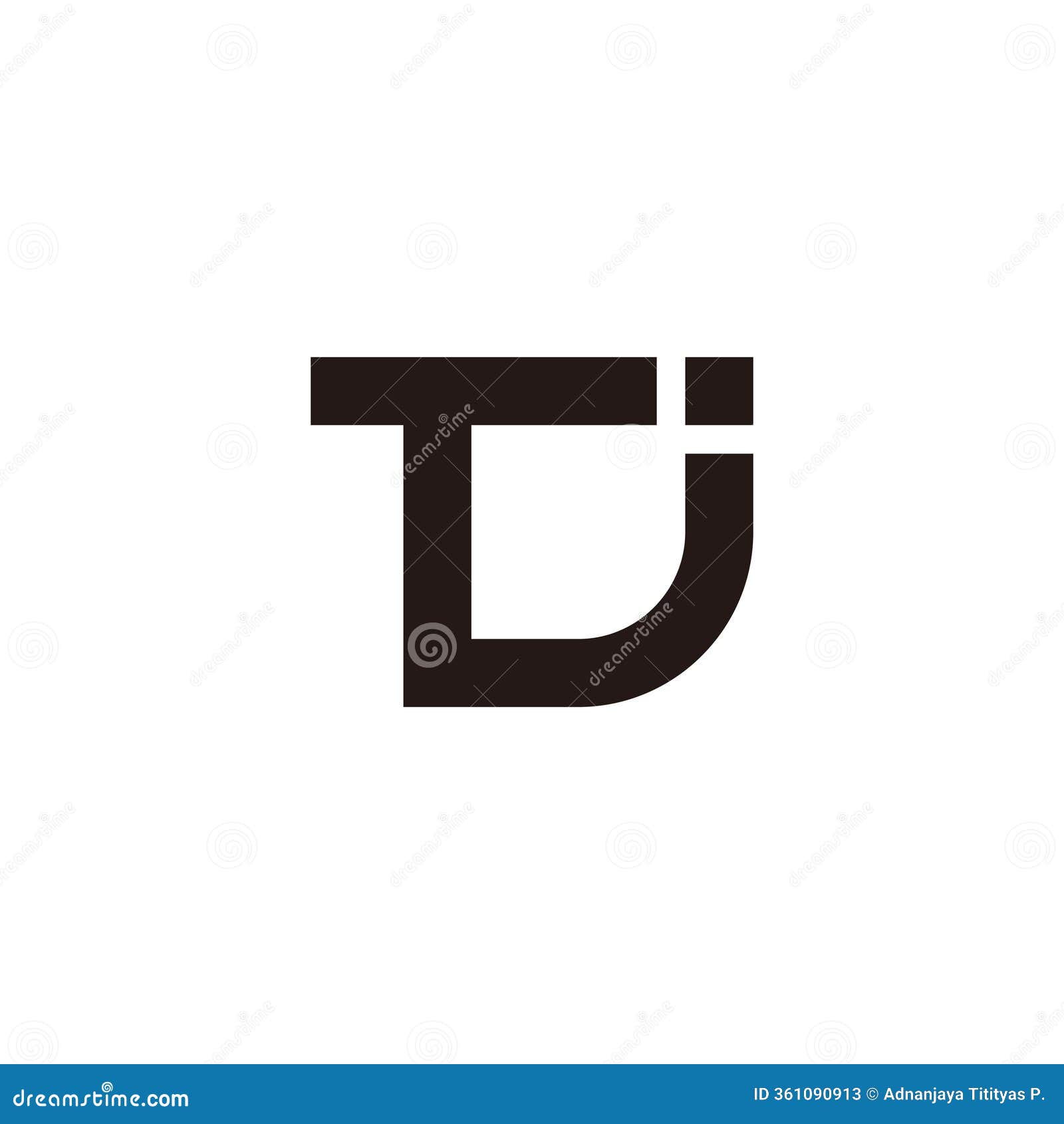 Letters Tdi Simple Geometric Line Logo Vector Stock Vector ...