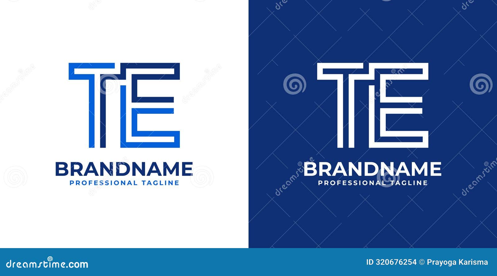 Letters TE Line Monogram Logo, Suitable for Business with TE or ET ...