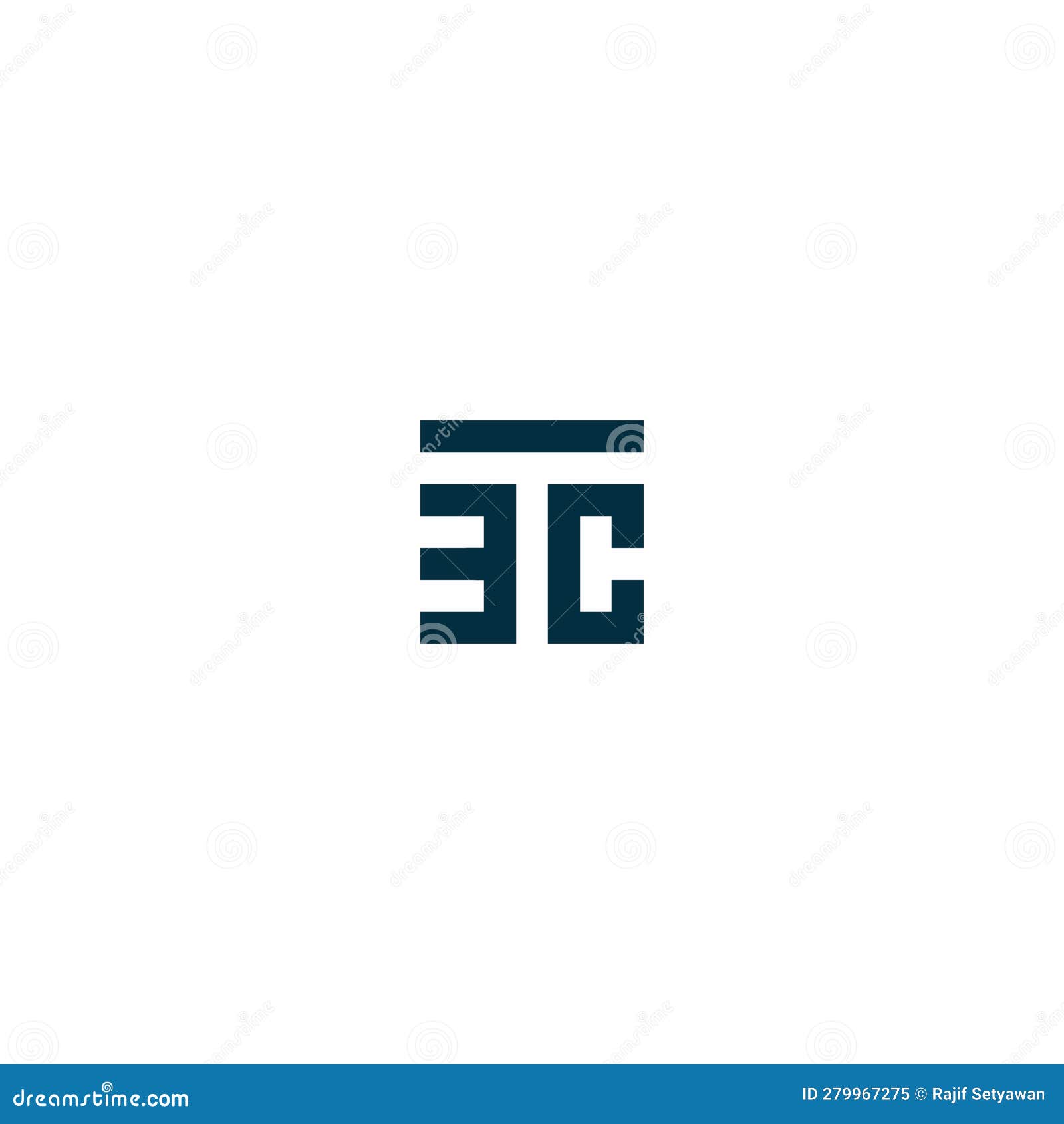 Letters TEC ECT Square Logo Design Stock Vector - Illustration of ...