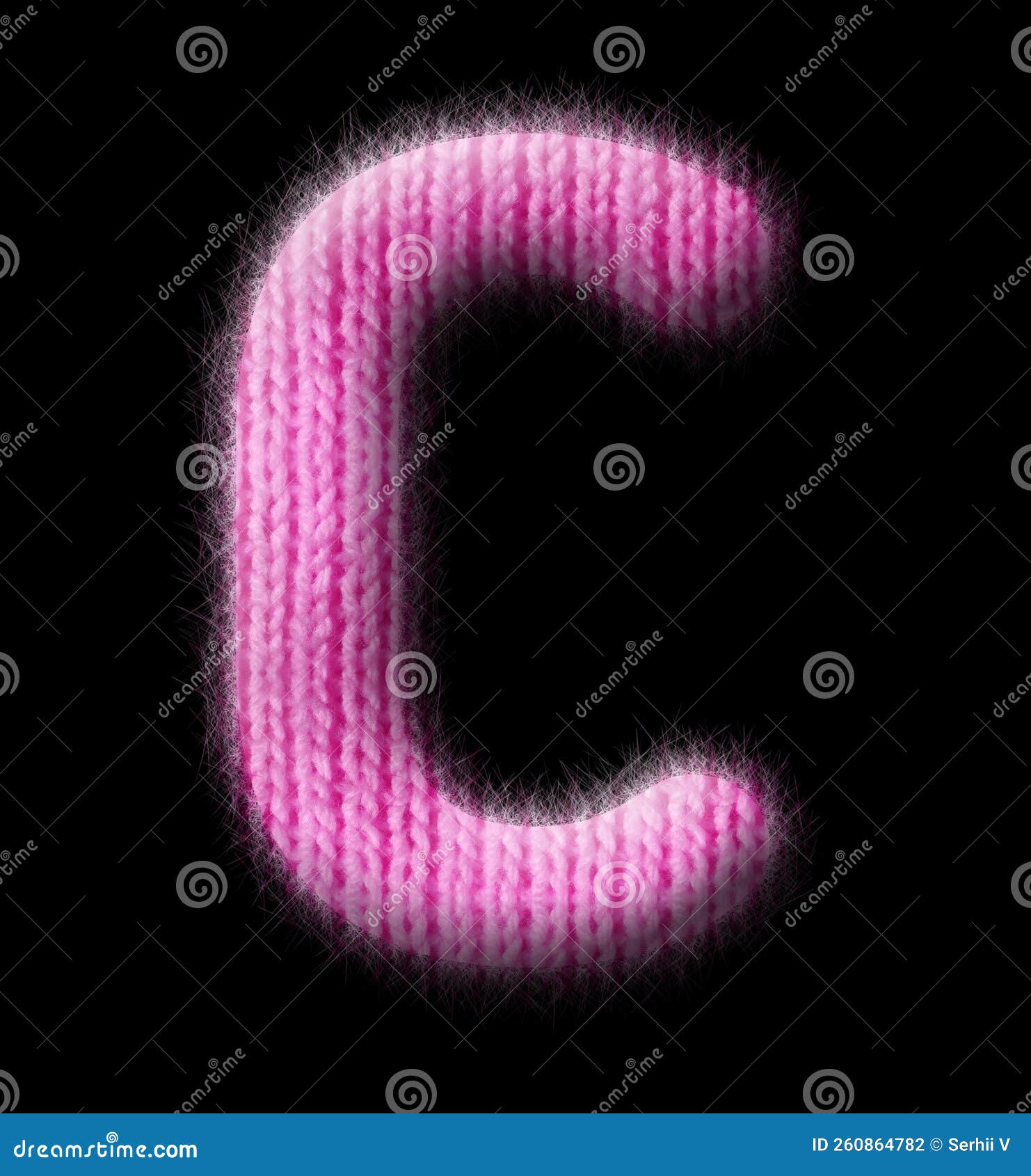 Letters with the Texture of Pink Wool Stock Illustration - Illustration ...