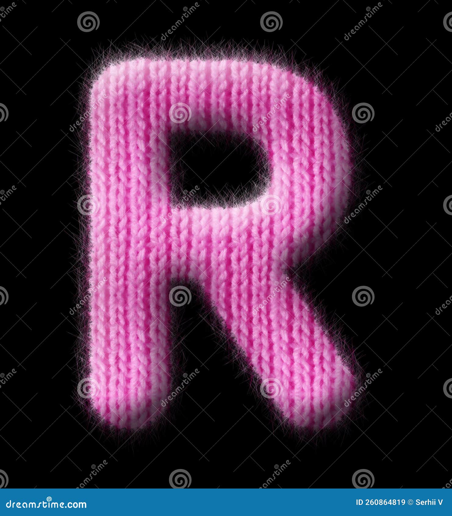 Letters with the Texture of Pink Wool Stock Illustration - Illustration ...