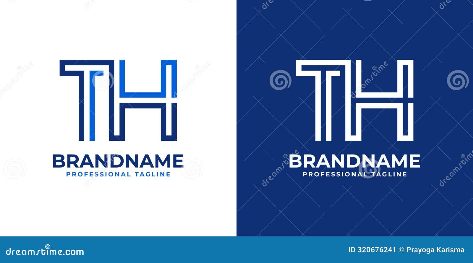 Letters TH Line Monogram Logo, Suitable for Business with TH or HT ...