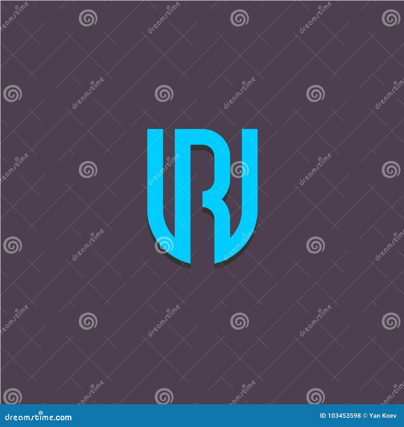 Letters U and R logo stock vector. Illustration of elegant - 103453598