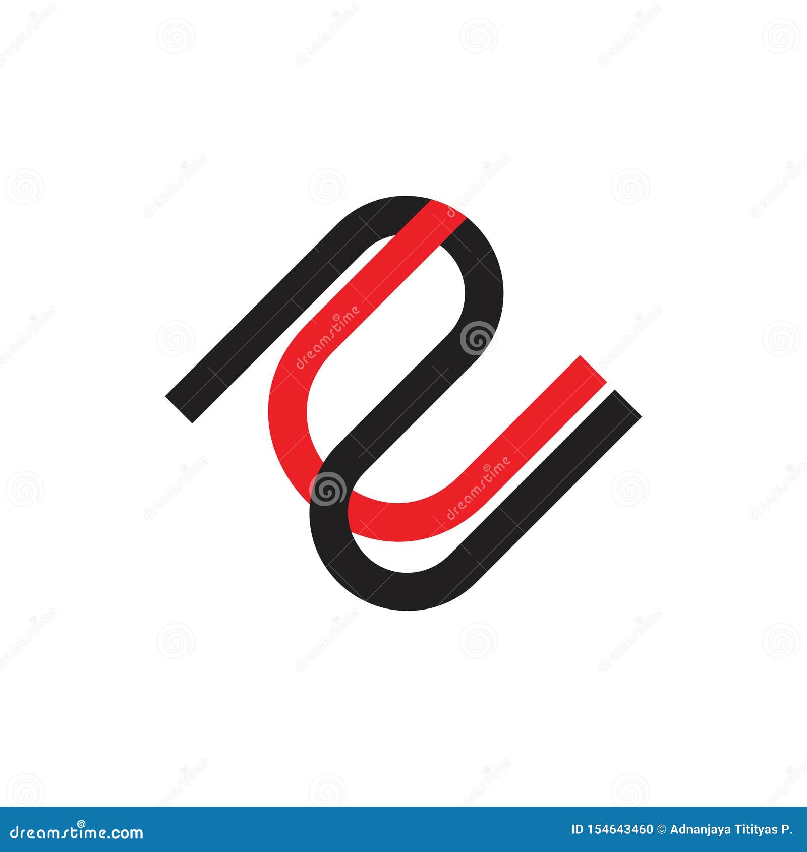 Letters U2 Simple Line Geometric Logo Vector Stock Vector ...