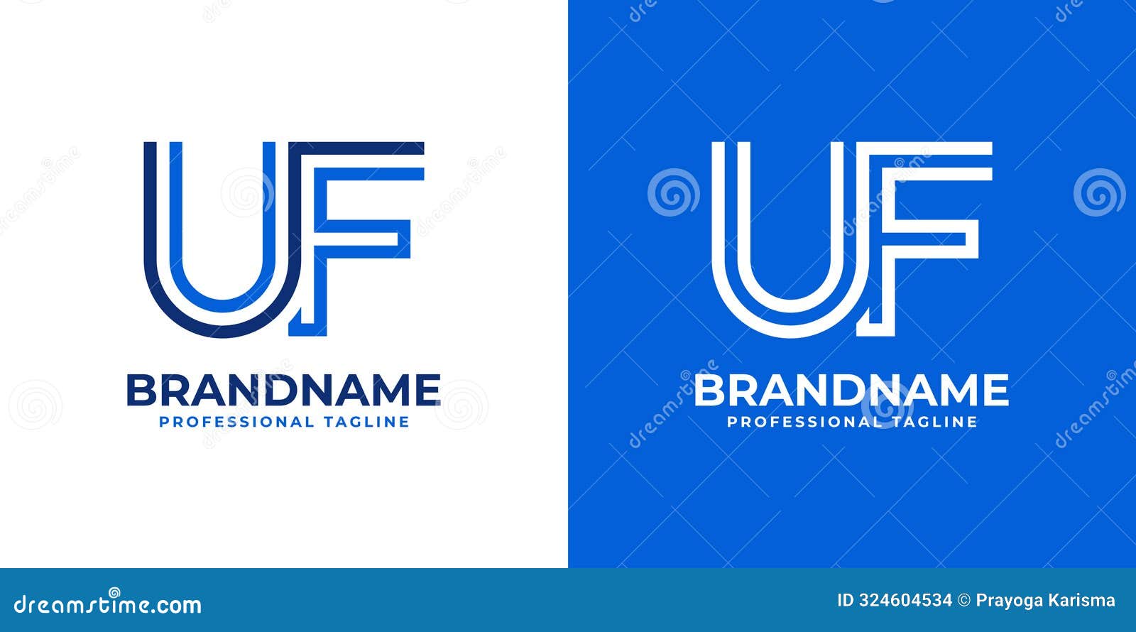 Letters UF Line Monogram Logo, Suitable for Business with UF or FU ...