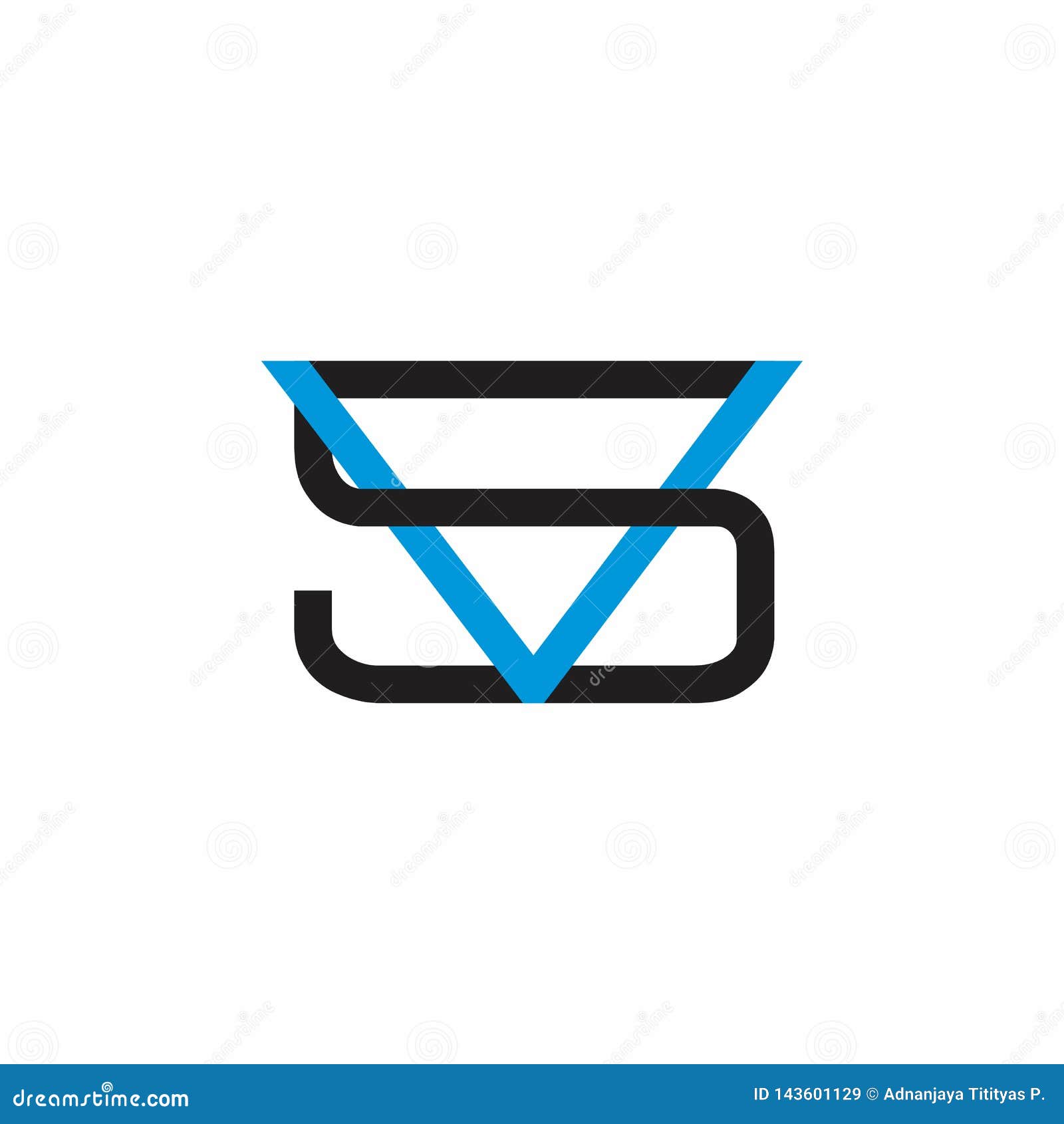 Letters V5 Simple Linked Logo Vector Stock Vector - Illustration of ...