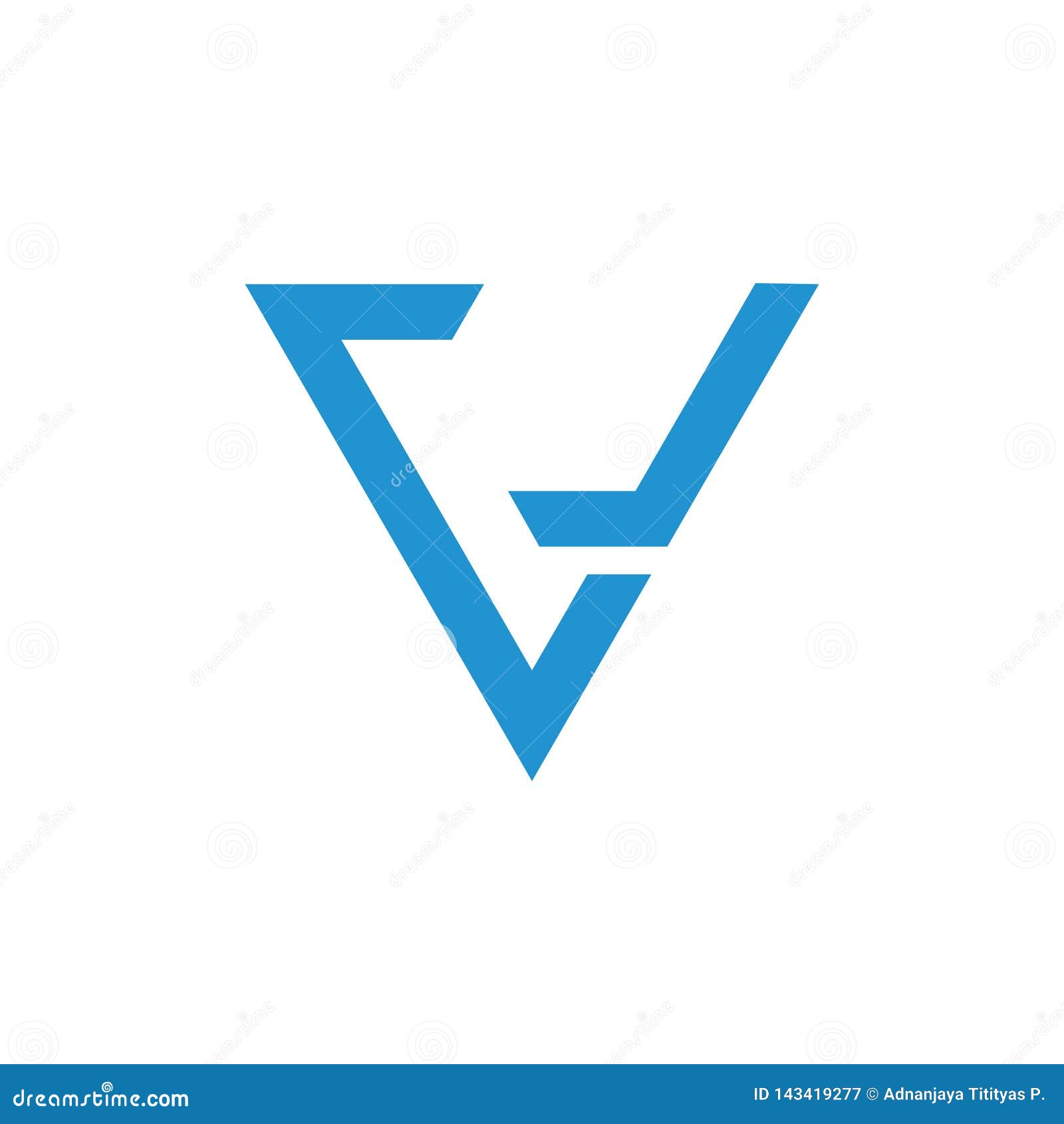 Letters V Triangle Arrows Logo Vector Stock Vector - Illustration of ...