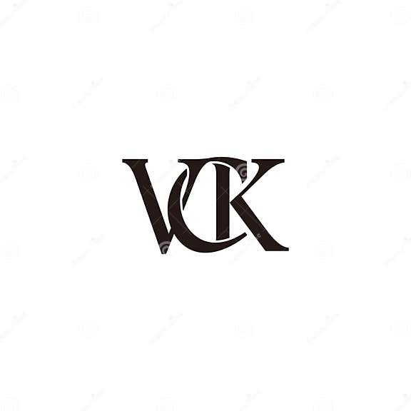 Letters Vck Linked Simple Elegant Logo Vector Stock Vector ...