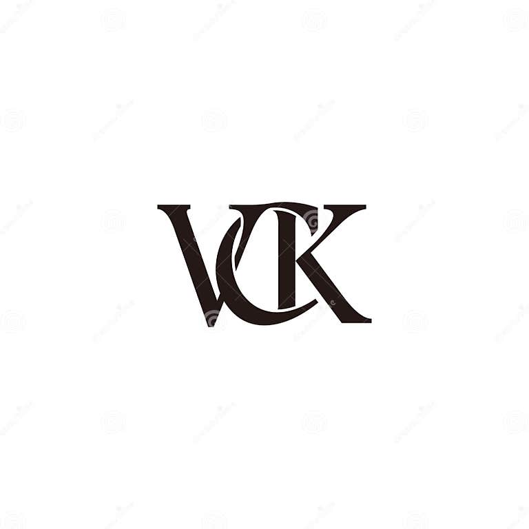 Letters Vck Linked Simple Elegant Logo Vector Stock Vector ...