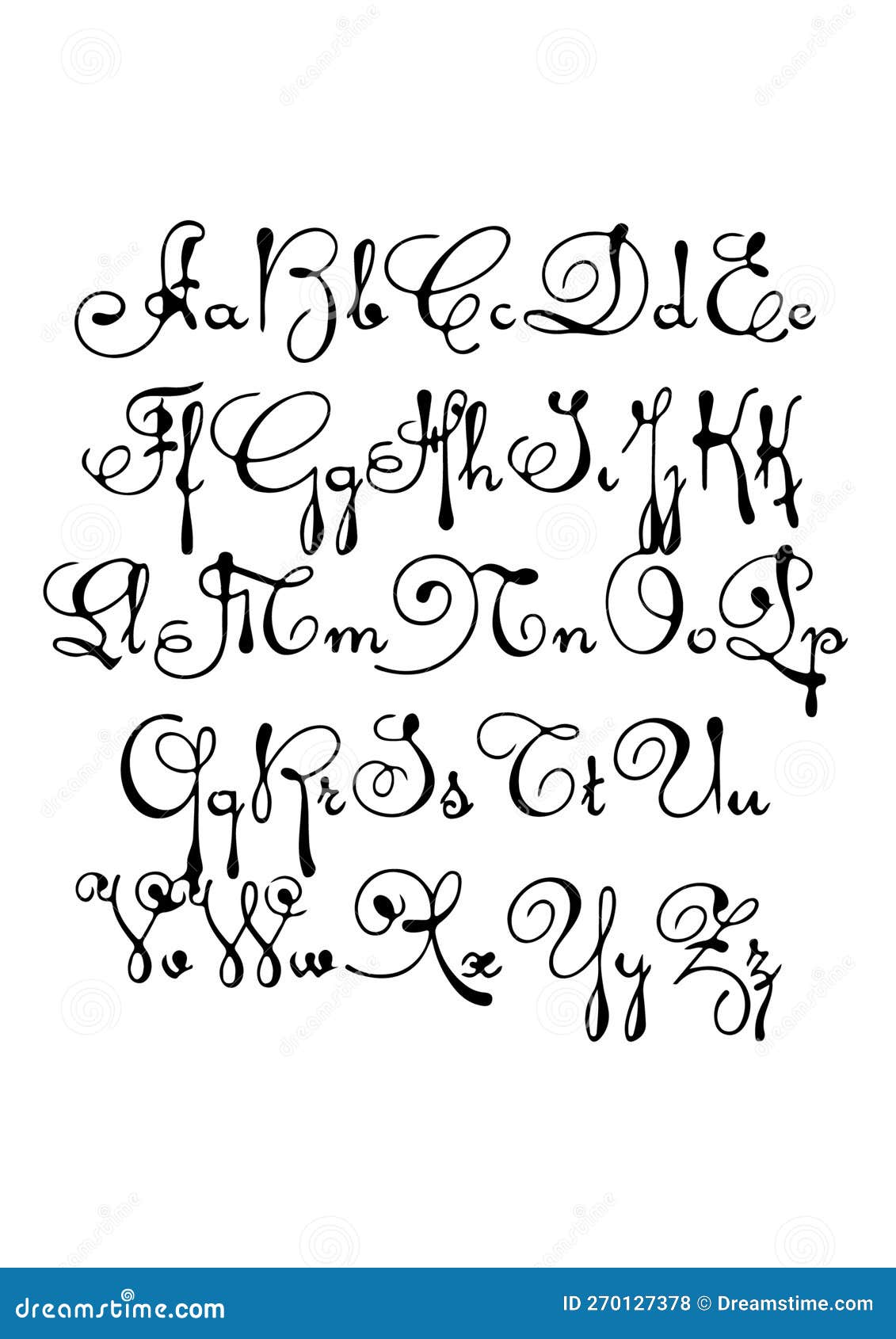 Letters Vector Illustration. Elegant Letters Composite Font Stock ...