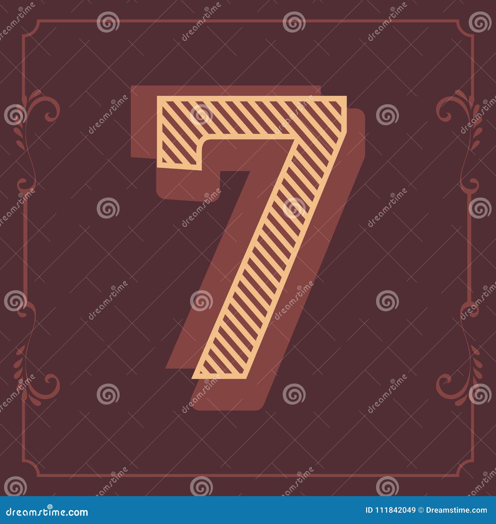 Letters Attractive Vintage Vector Design Stripes Alphabet Stock Vector ...