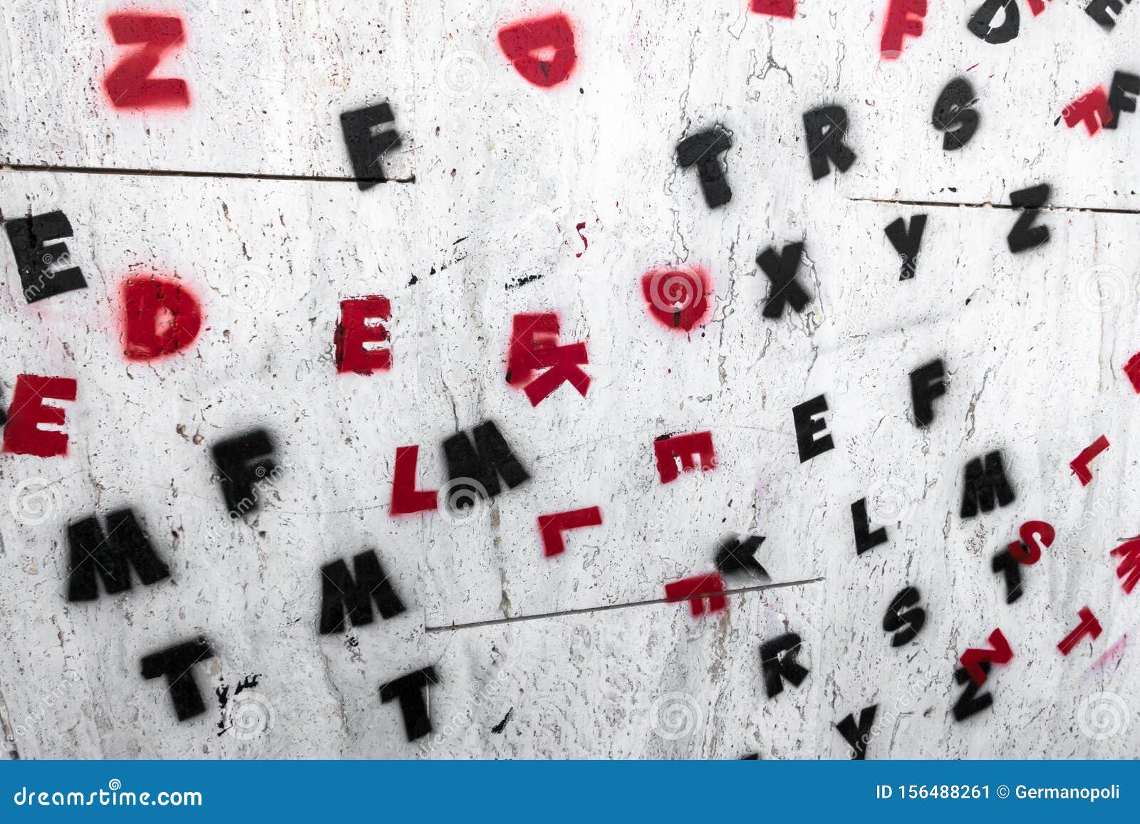 Letters on wall stock image. Image of texture, letters - 156488261