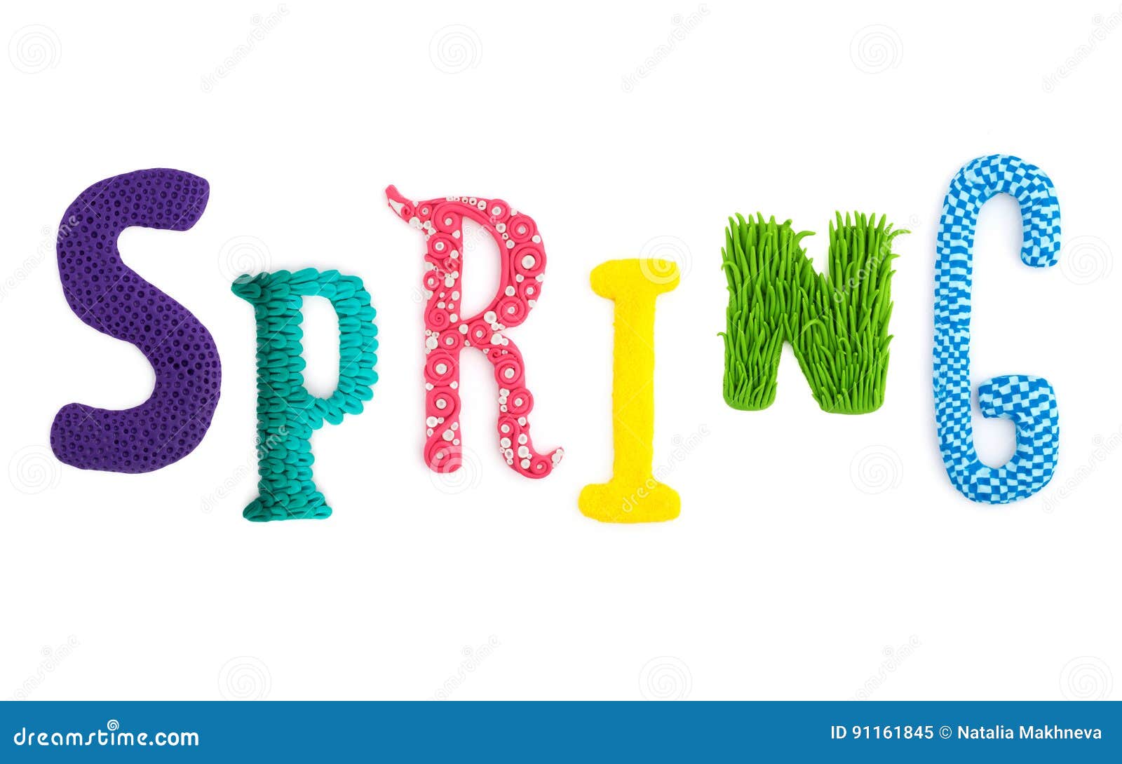 Letters Word Spring Handicraft Stock Illustration - Illustration of ...