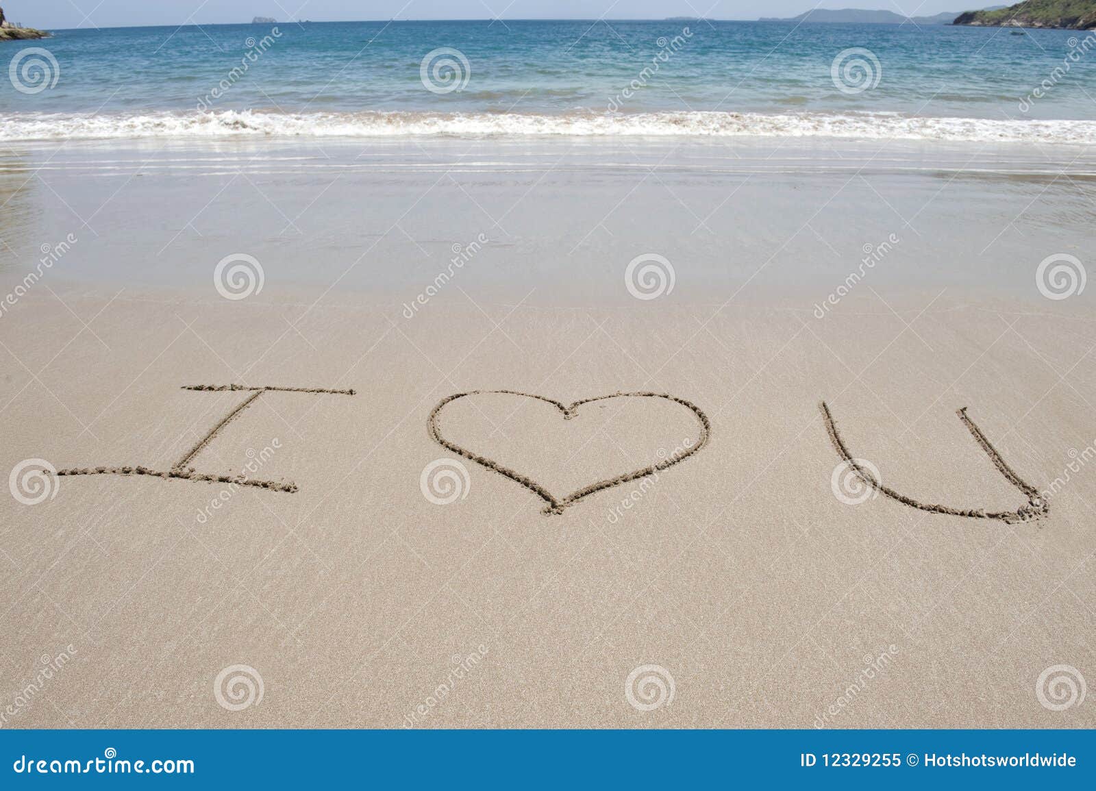Letters Written in Sand on Tropical Beach Stock Image - Image of travel ...