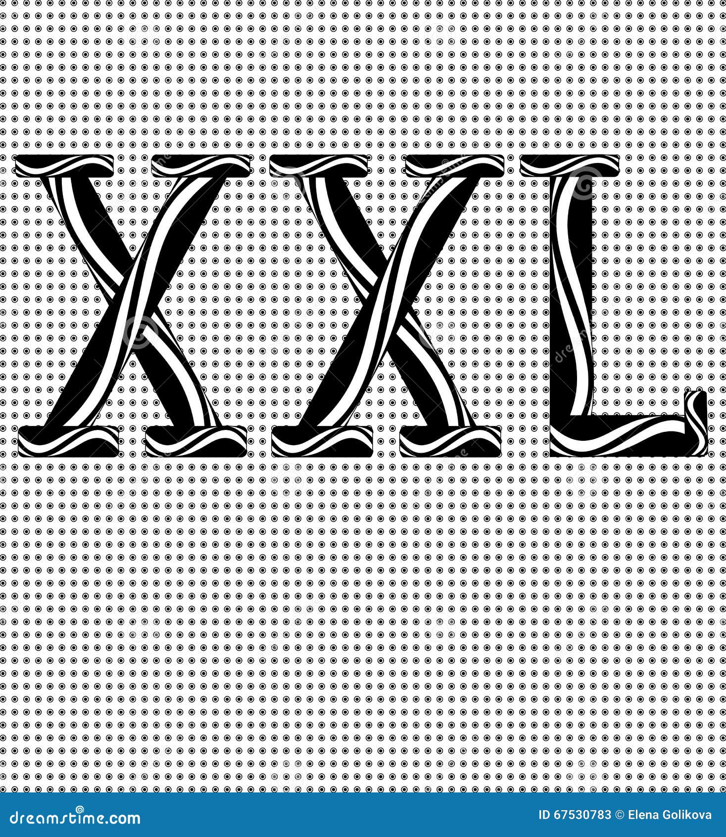 The letters XXL stock vector. Illustration of artwork - 67530783