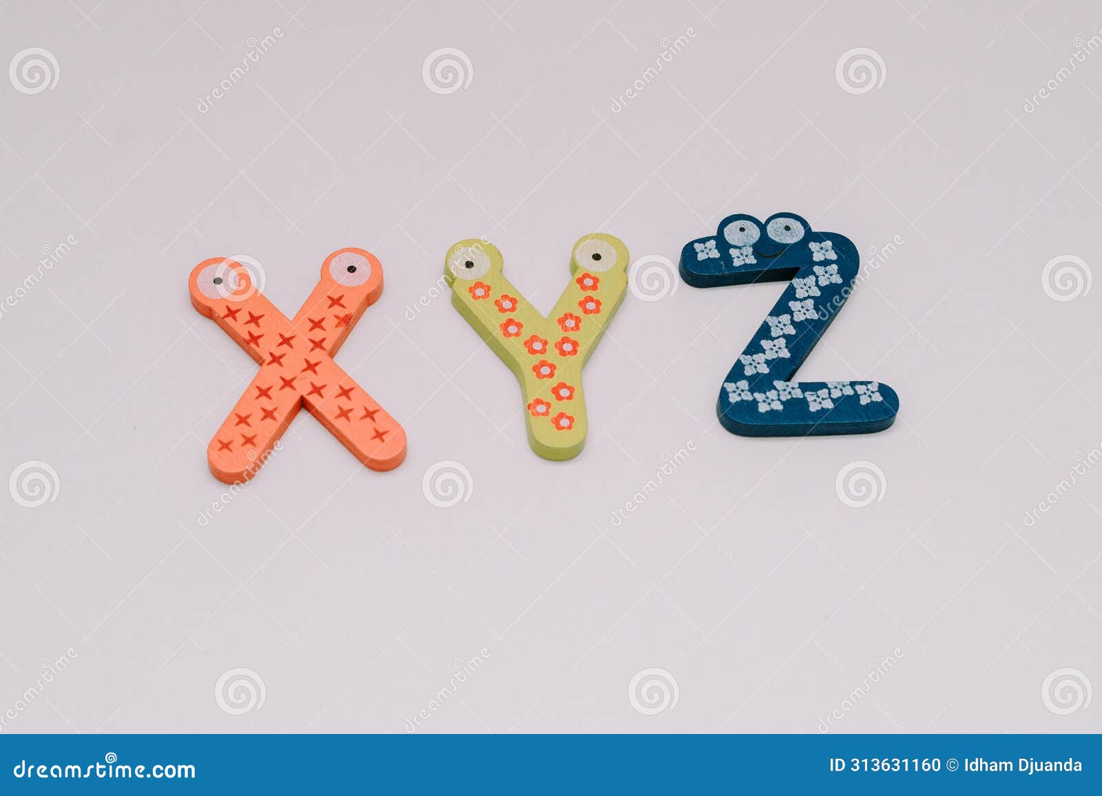 Letters X,Y,Z for Children in a Cute Typeface Stock Photo - Image of ...