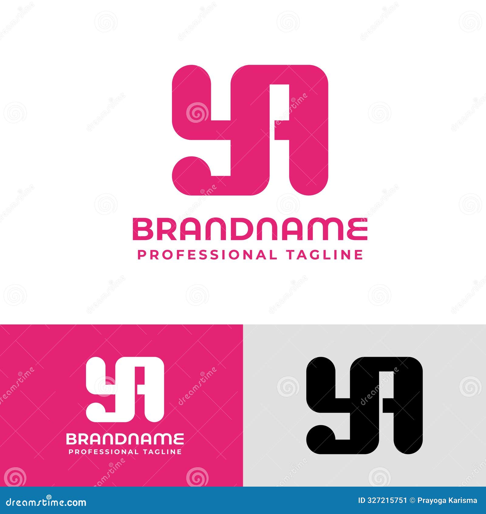 Letters YA Monogram Logo, Great for Multisector Company Branding Stock ...