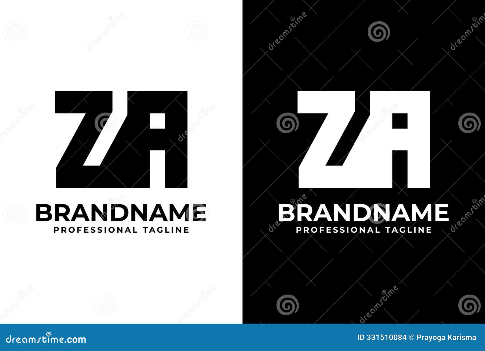 Letters ZA Monogram Logo, Suitable for Any Business with ZA or AZ ...