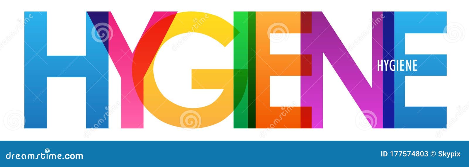 HYGIENE Colorful Typography Banner Stock Vector - Illustration of death ...