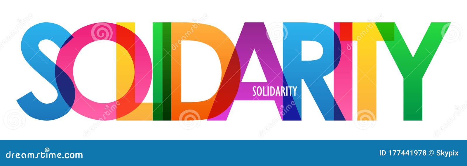SOLIDARITY Rainbow Typography Banner Stock Vector - Illustration of ...