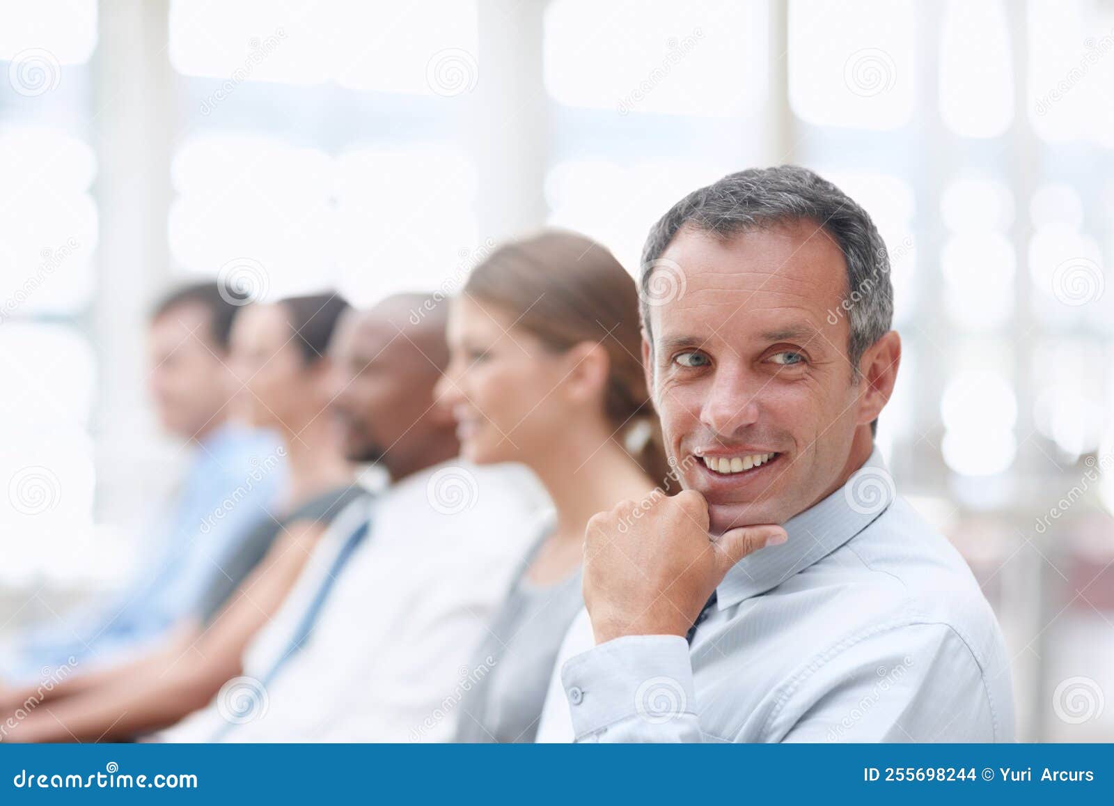 Letting His Mind Drift during a Confrence. Middle-aged Businessman ...