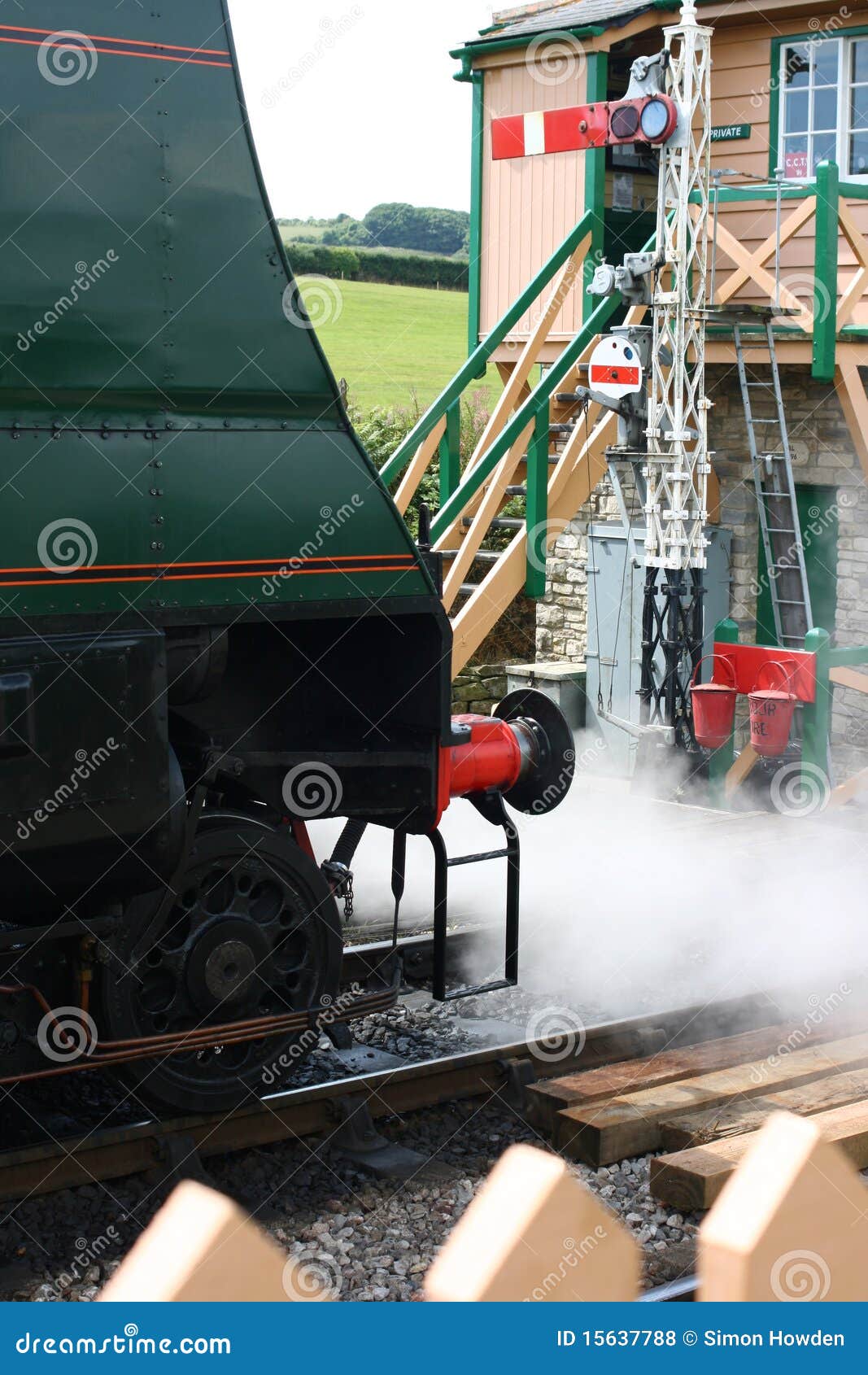 Letting off Steam stock photo. Image of signal, platform - 15637788