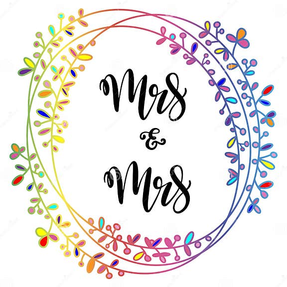 Lettrage De Fiert De Lgbt Pour Le Mariage Homosexuel Illustration De