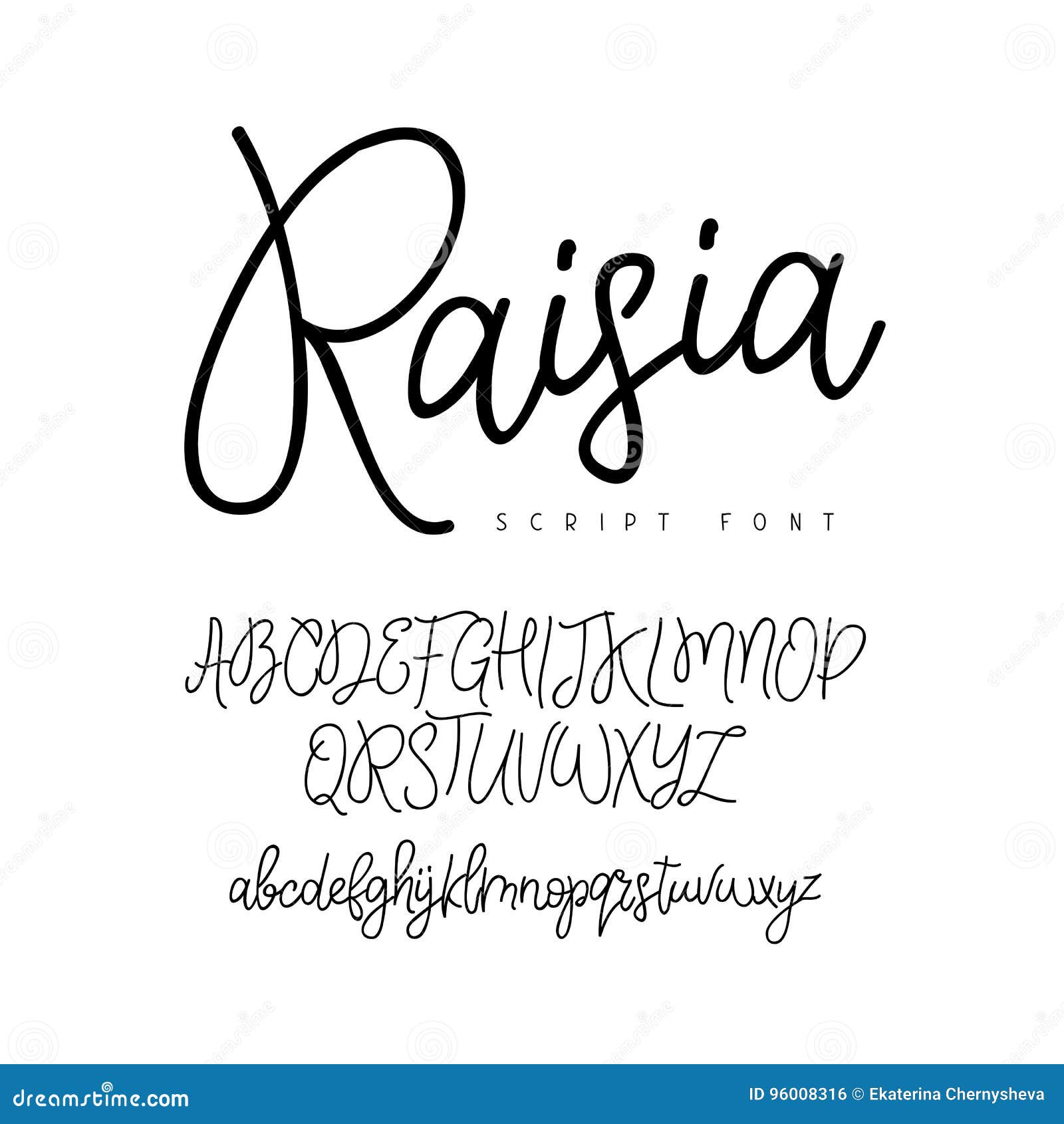 Lettrage Et Calligraphie Alphabet Anglais Illustration de Vecteur ...