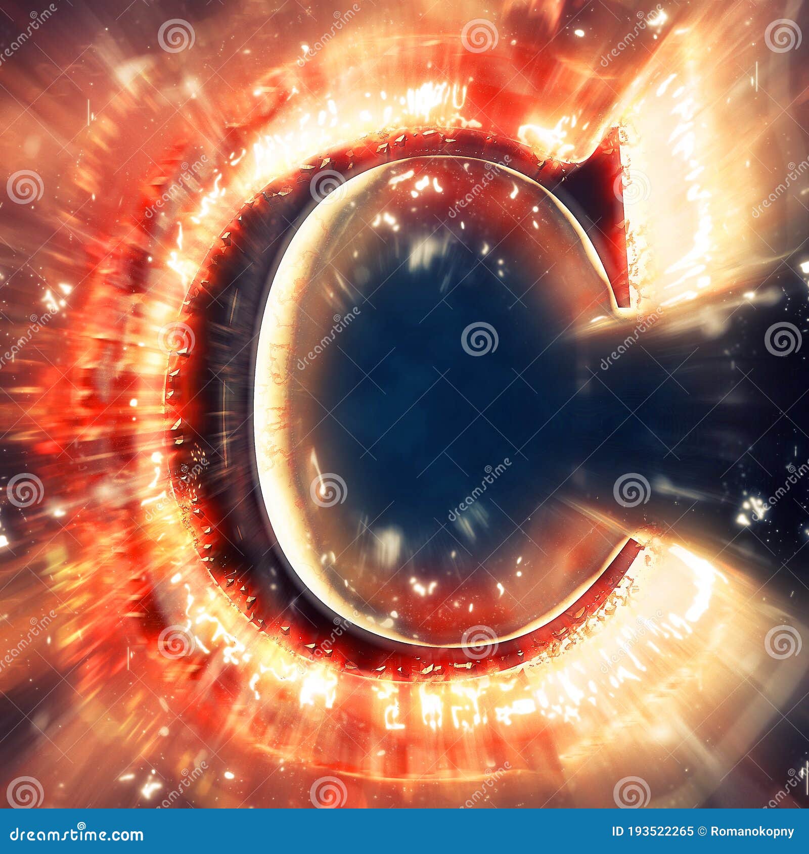 Lettre c rouge illustration stock. Illustration of alphabet - 193522265