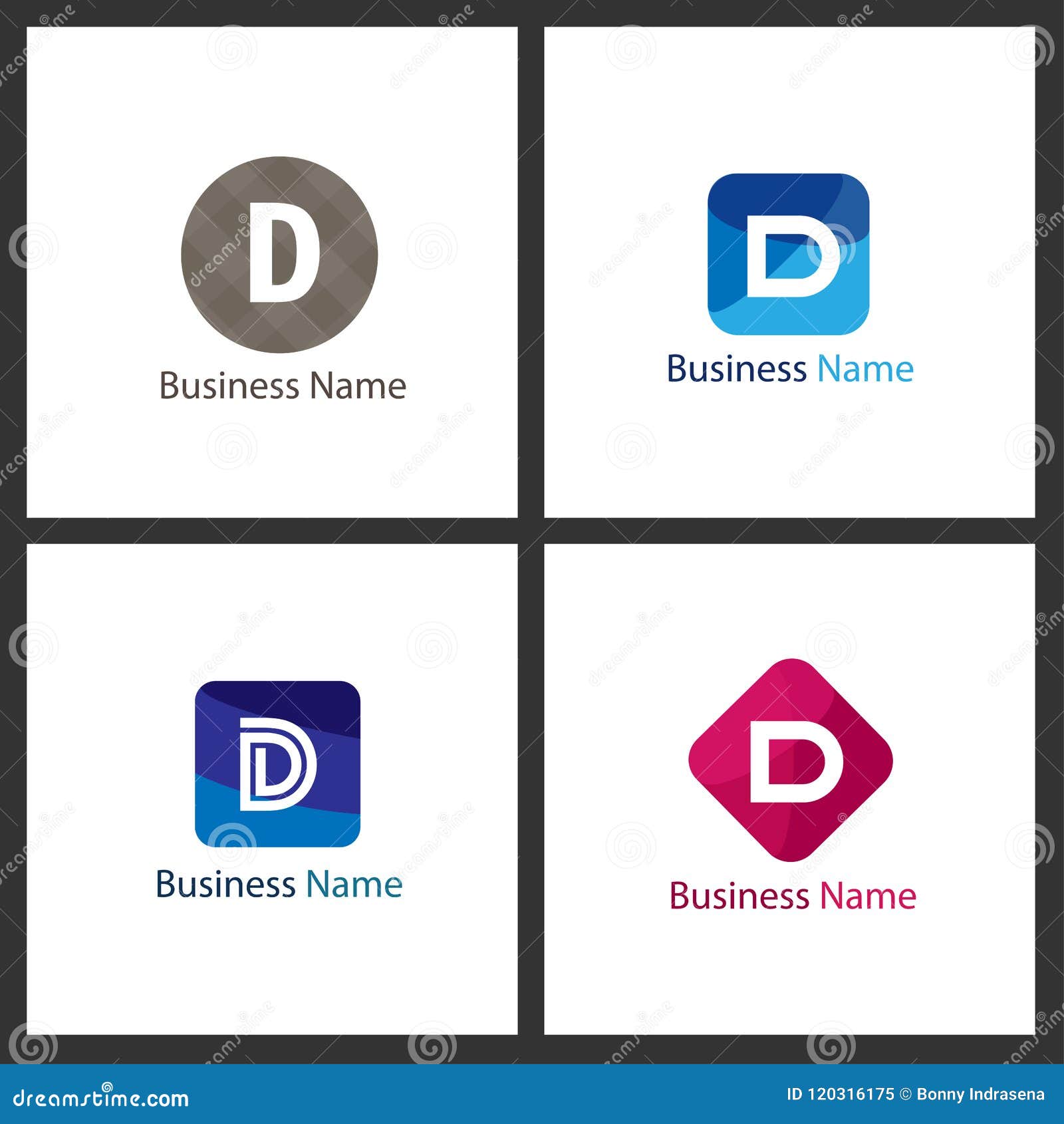 Lettre D Logo Set Design illustration de vecteur. Illustration du ...