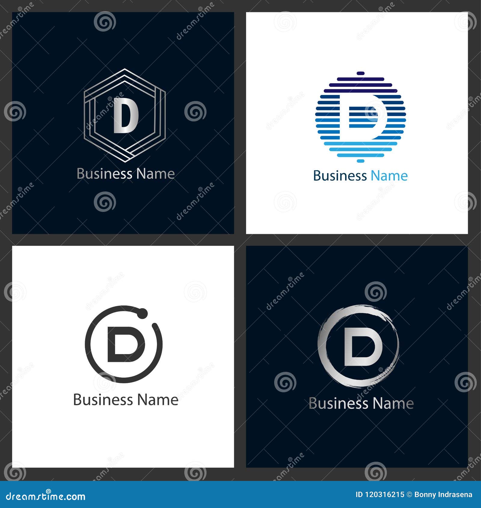 Lettre D Logo Set Design illustration de vecteur. Illustration of ...