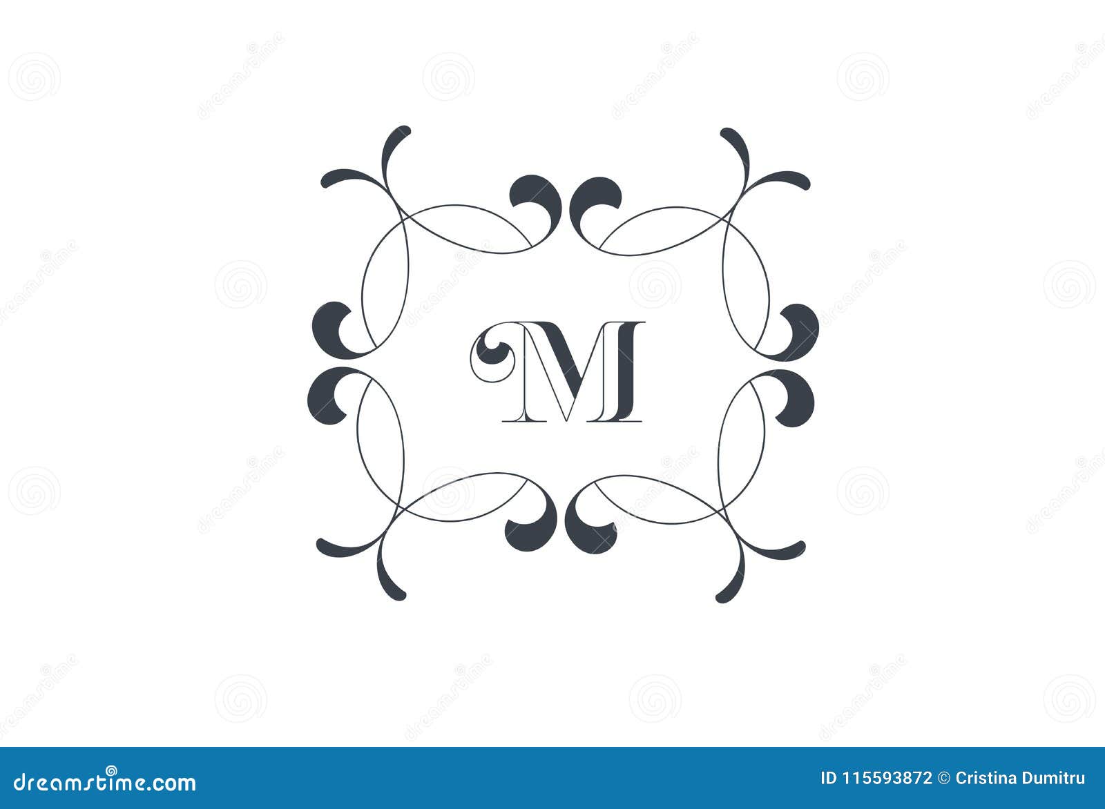 Lettre De Luxe M Logo Design De Vecteur Illustration de Vecteur ...