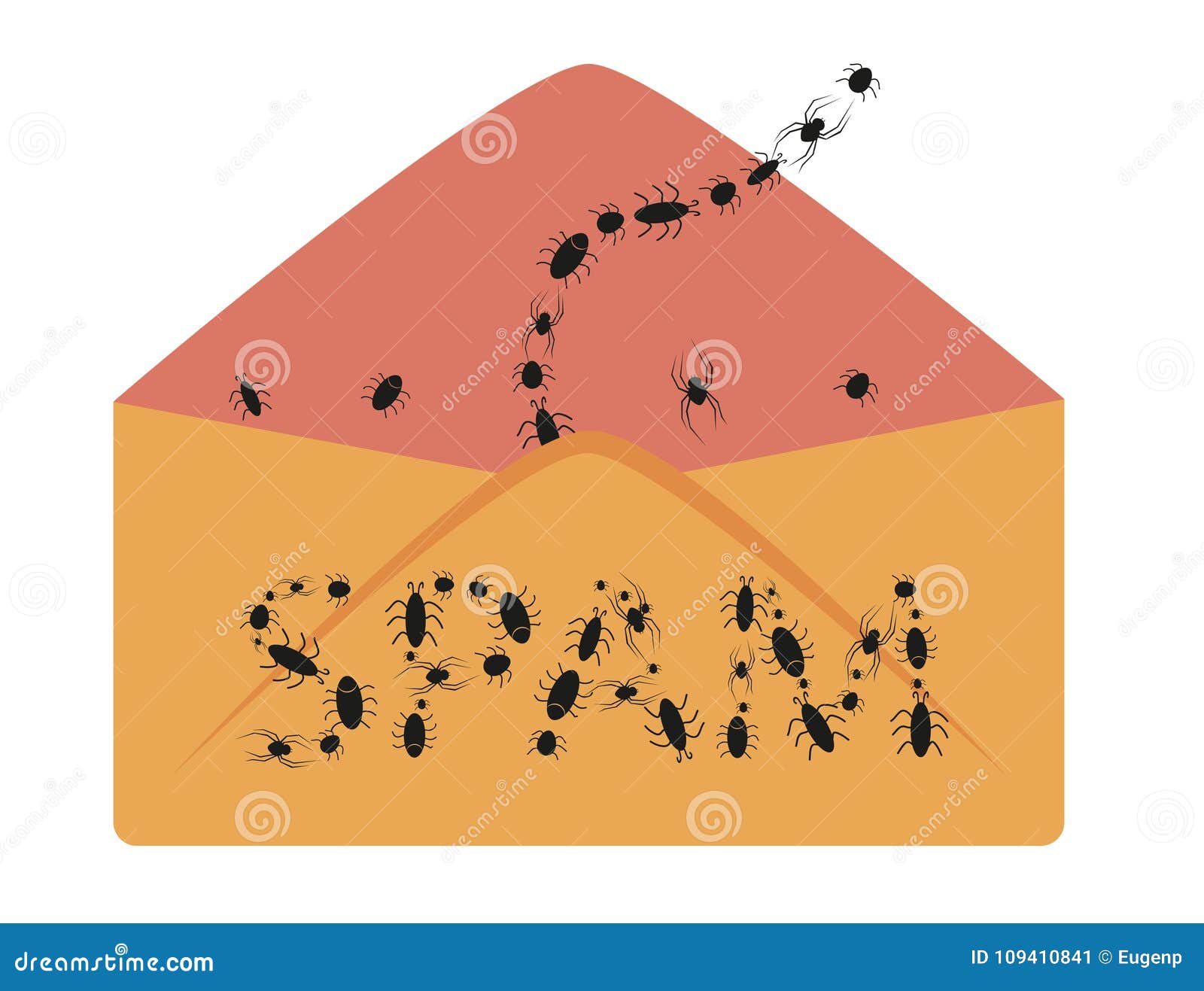 Lettre De Spam Avec Des Insectes Illustration de Vecteur - Illustration ...