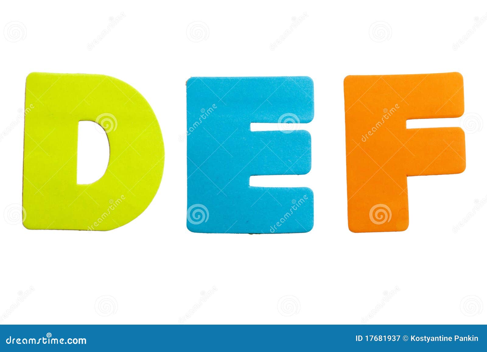 Lettre DEF image stock. Image du attraction, alphabet - 17681937