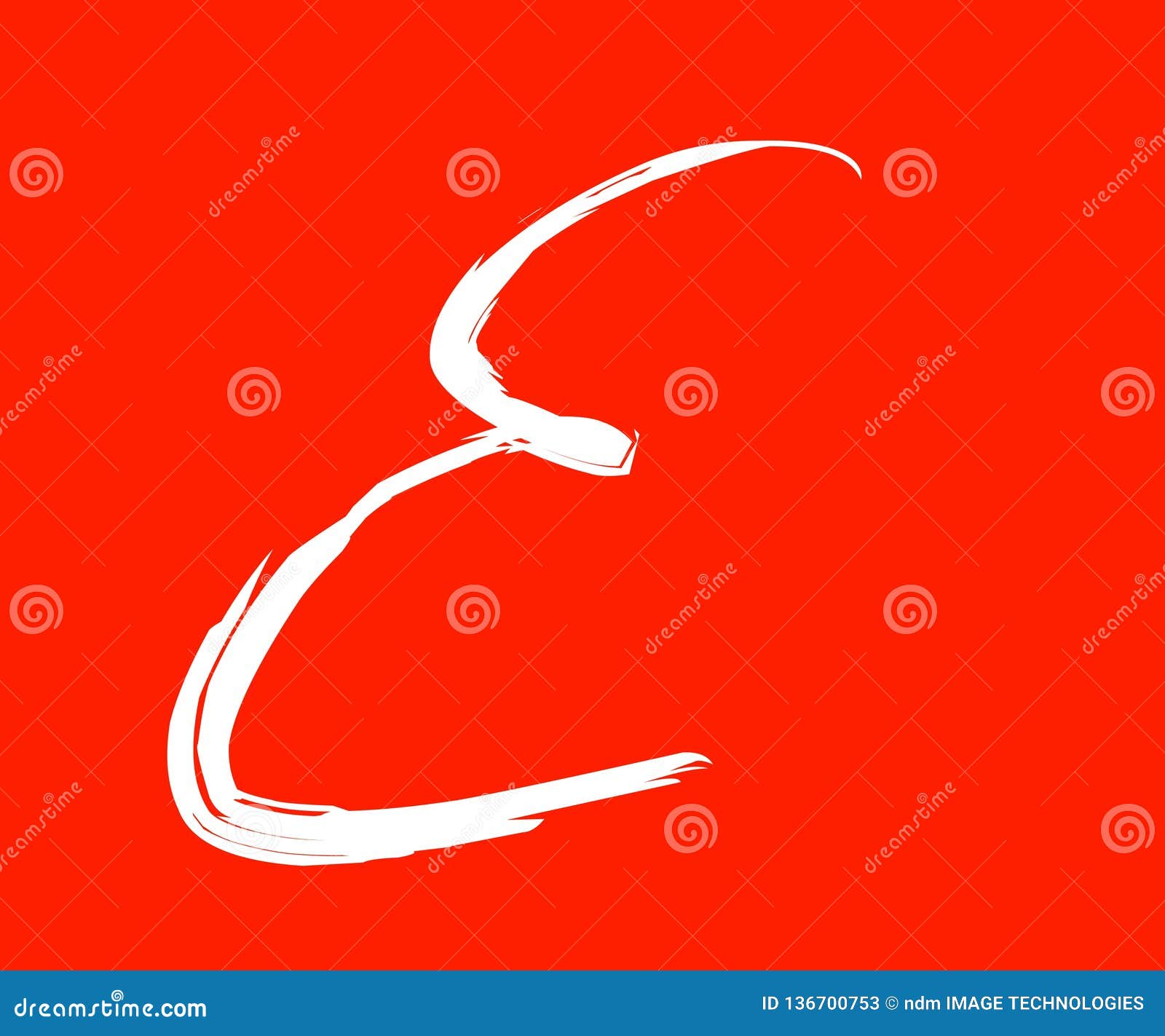 Lettre E en rouge illustration stock. Illustration du illustration ...