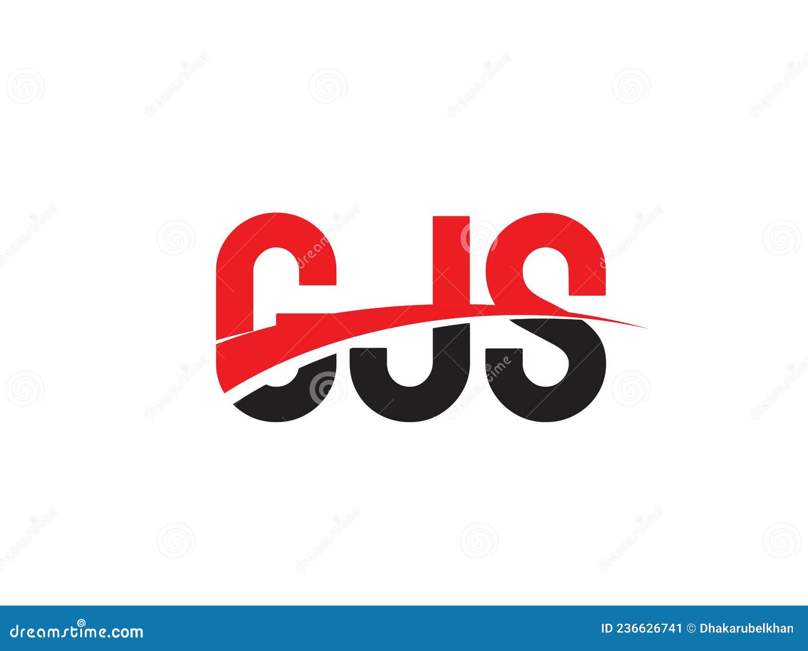 Lettre Gjs Logo Initial Dessin Vectoriel Illustration de Vecteur ...