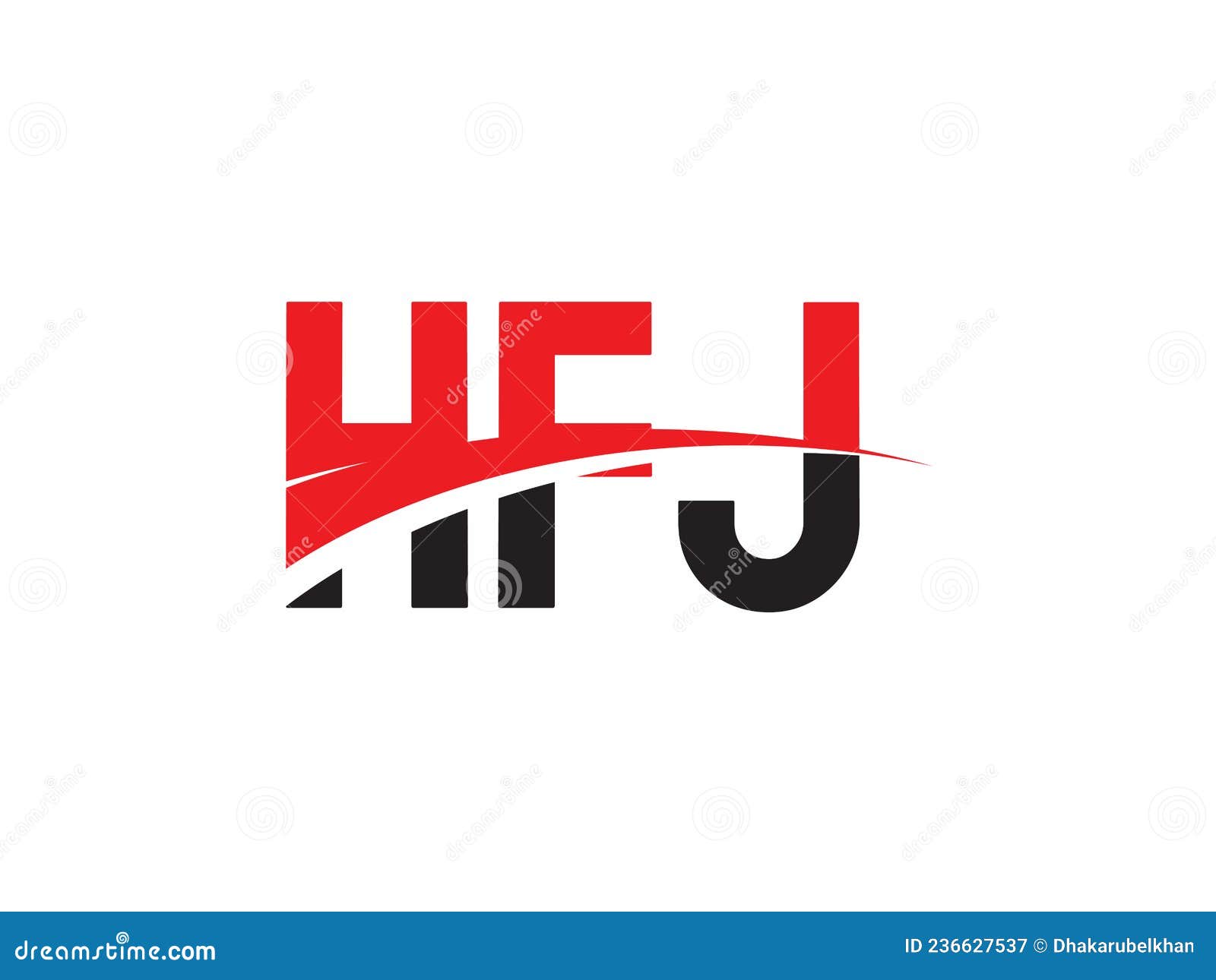 Lettre Hfj Logo Initial Illustration Vectorielle De Conception ...