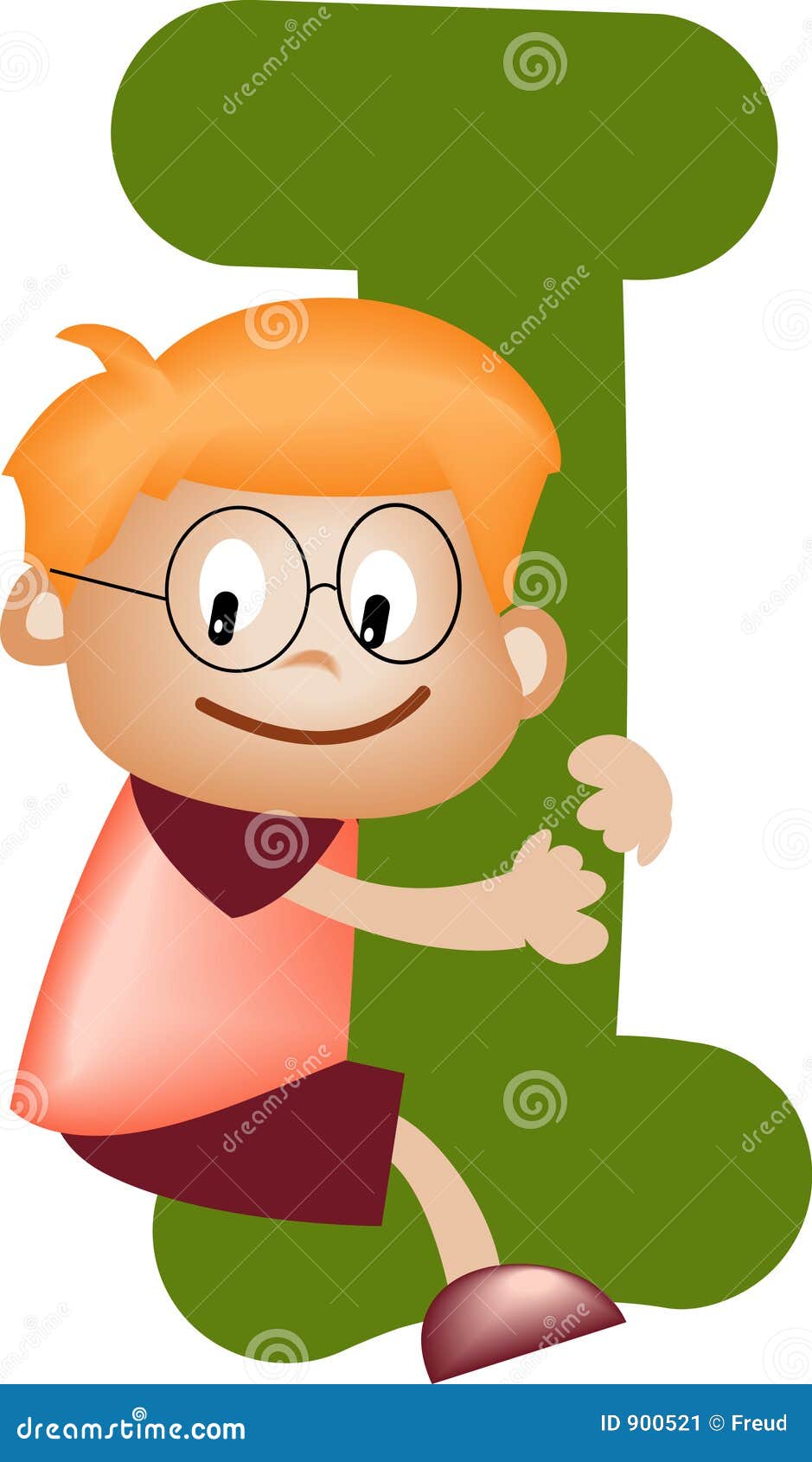 Lettre I (garçon) D'alphabet Illustration Stock - Illustration du ...