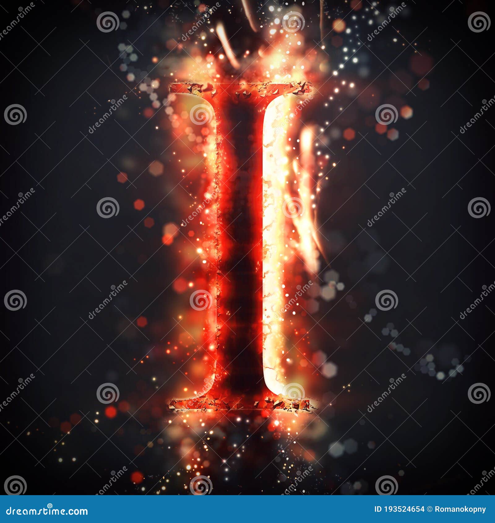 Lettre i rouge illustration stock. Illustration du ardemment - 193524654