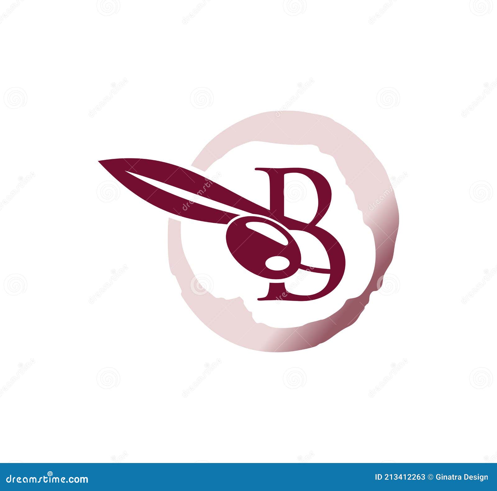 Lettre initiale b illustration de vecteur. Illustration du lame - 213412263