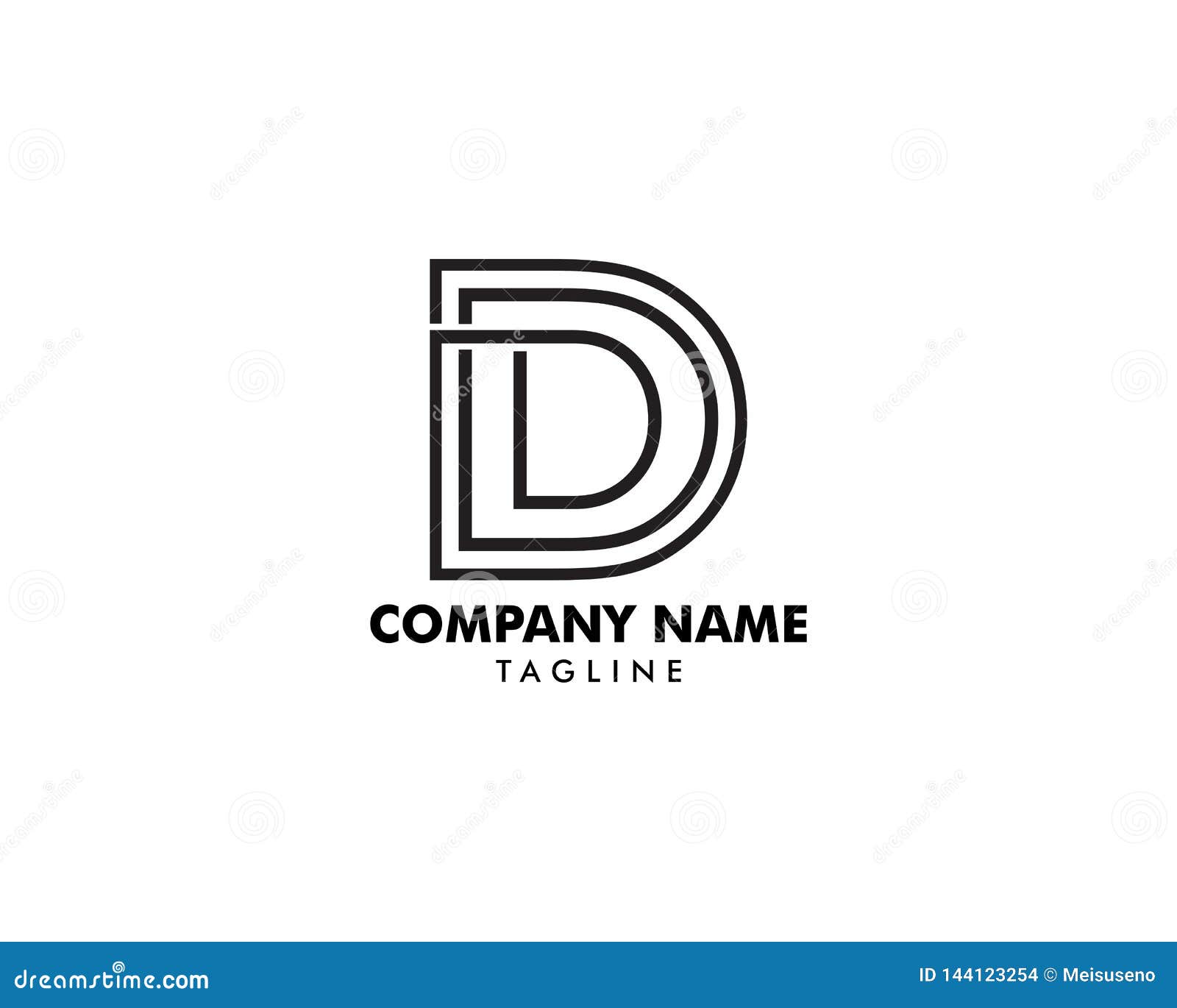 Lettre Initiale D Logo Design Template Illustration de Vecteur ...