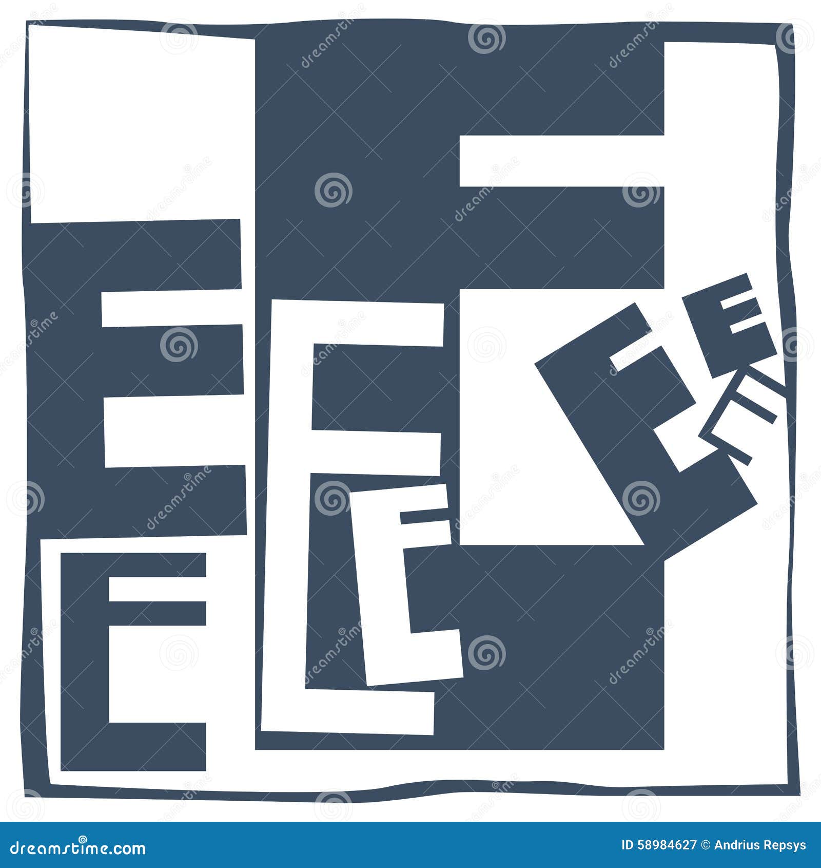 Lettre initiale E illustration de vecteur. Illustration du lettrage ...