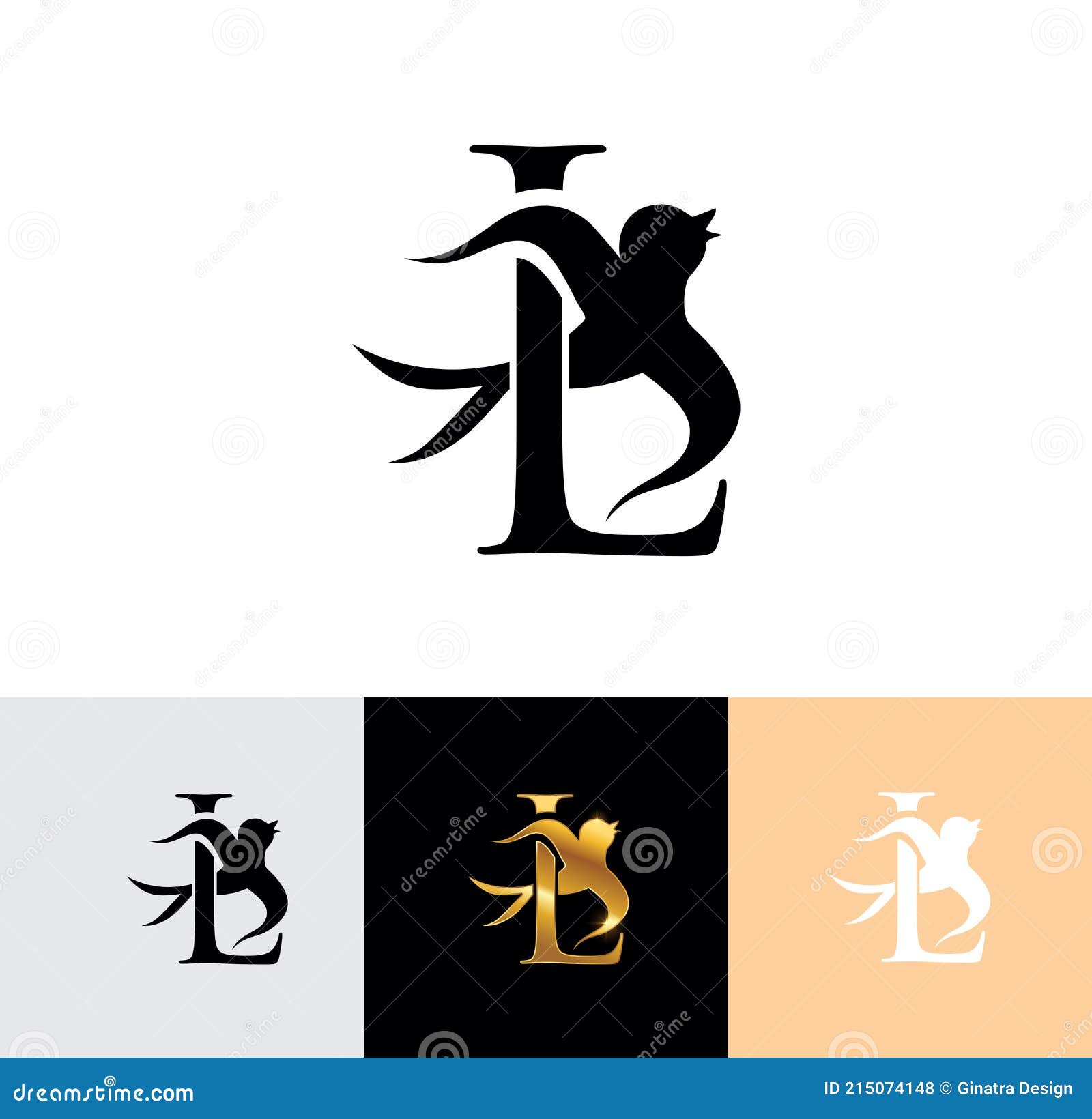 Lettre initiale l illustration de vecteur. Illustration du nature ...